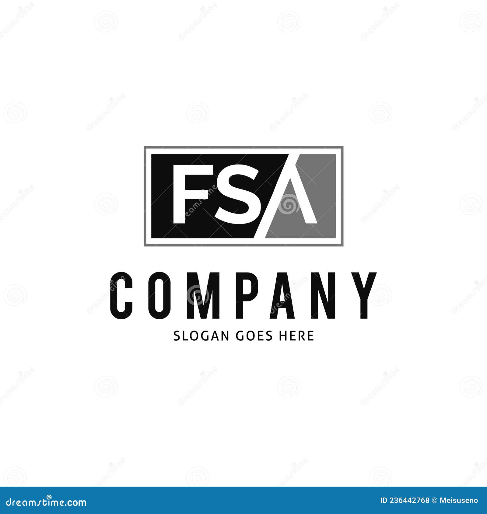 Initial Letter FSA Icon Vector Logo Template Illustration Design Stock ...