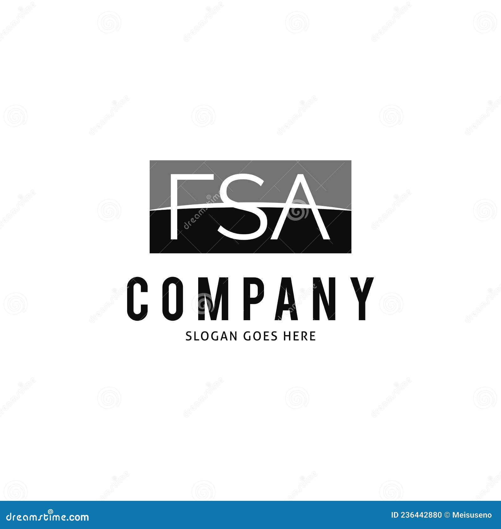 Initial Letter FSA Icon Vector Logo Template Illustration Design Stock ...