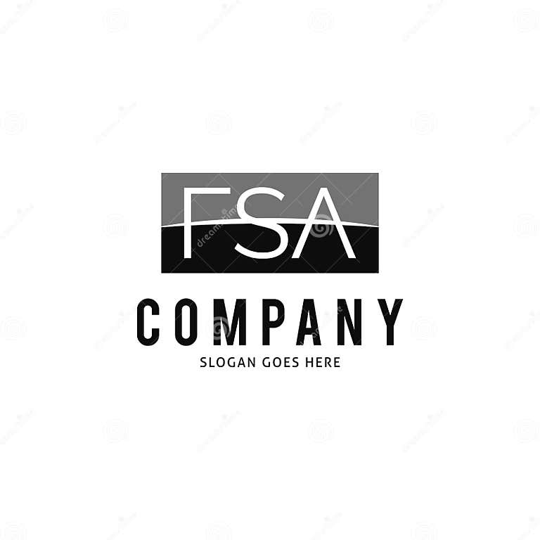 Initial Letter FSA Icon Vector Logo Template Illustration Design Stock ...