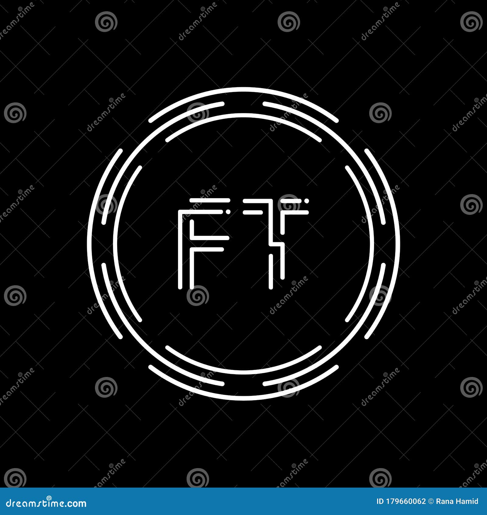 Initial Letter FT Logo Design Vector Template. Creative Linked ...