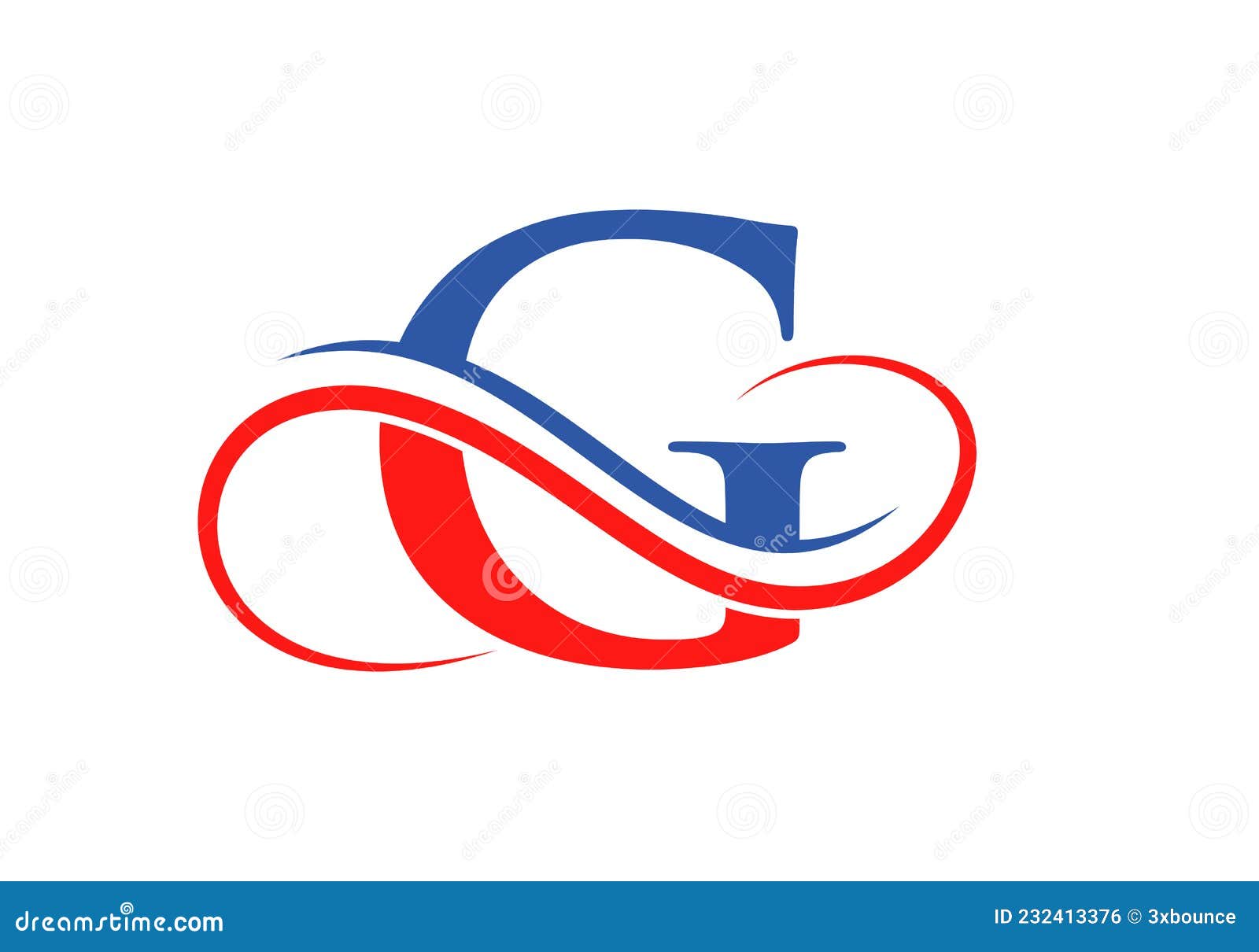 Initial Letter G Modern Shape Logo Design Template. G Logo with ...