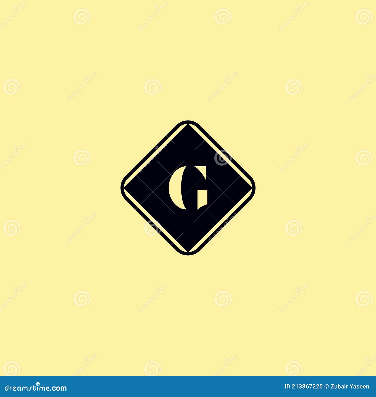Initial Letter G Square Shape Vector Monogram Logo Stock Vector ...