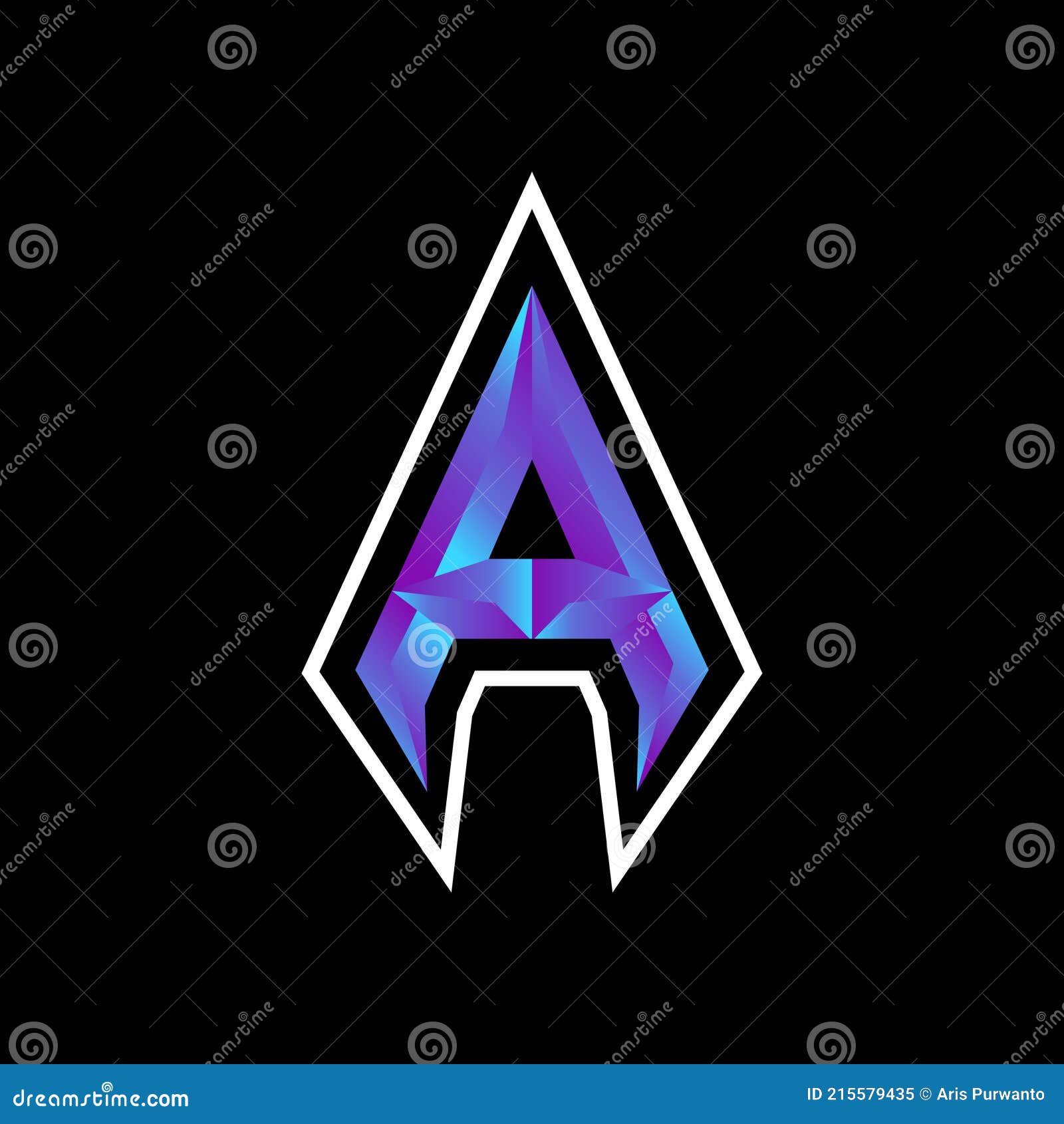 Initial Letter a for Gaming Stock Vector - Illustration of logotype ...