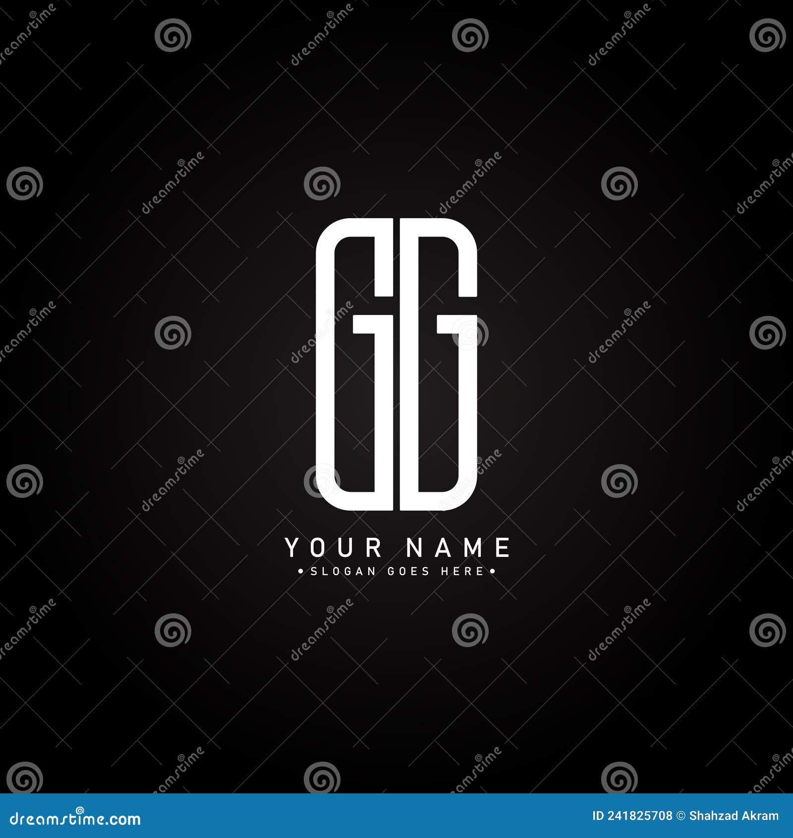 Initial Letter GG Logo - Simple Alphabet Logo Stock Vector ...