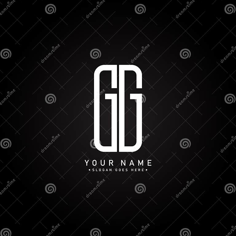 Initial Letter GG Logo - Simple Alphabet Logo Stock Vector ...