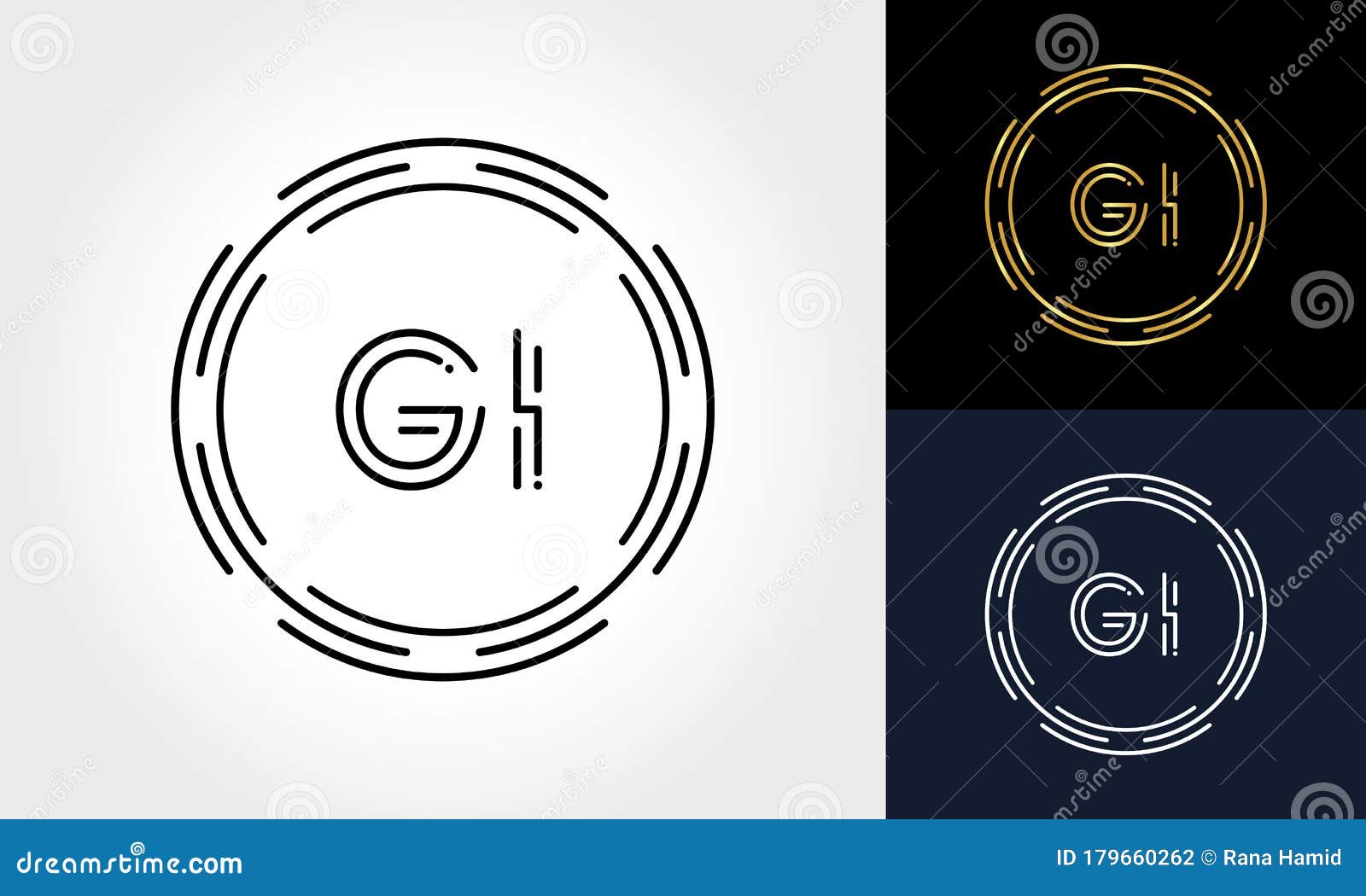 Initial Letter GI Creative Logo Design Vector Template. Digital Luxury ...