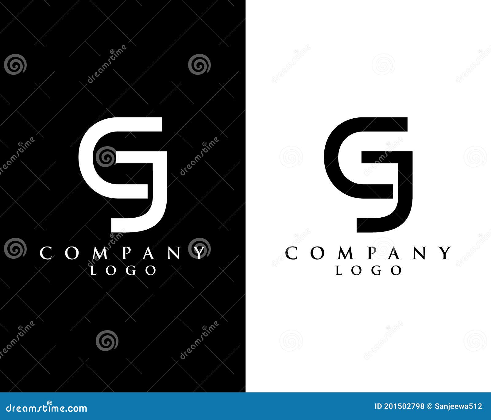 Initial Letter GJ, JG Logo Design Template Design Vector Stock Vector ...
