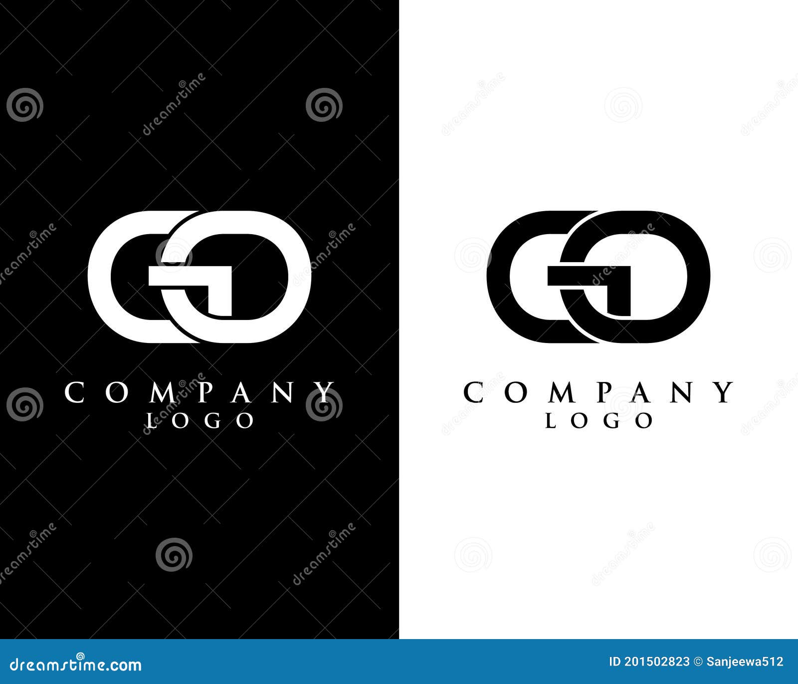Initial Letter GO, OG Logo Design Template Design Vector Stock Vector ...