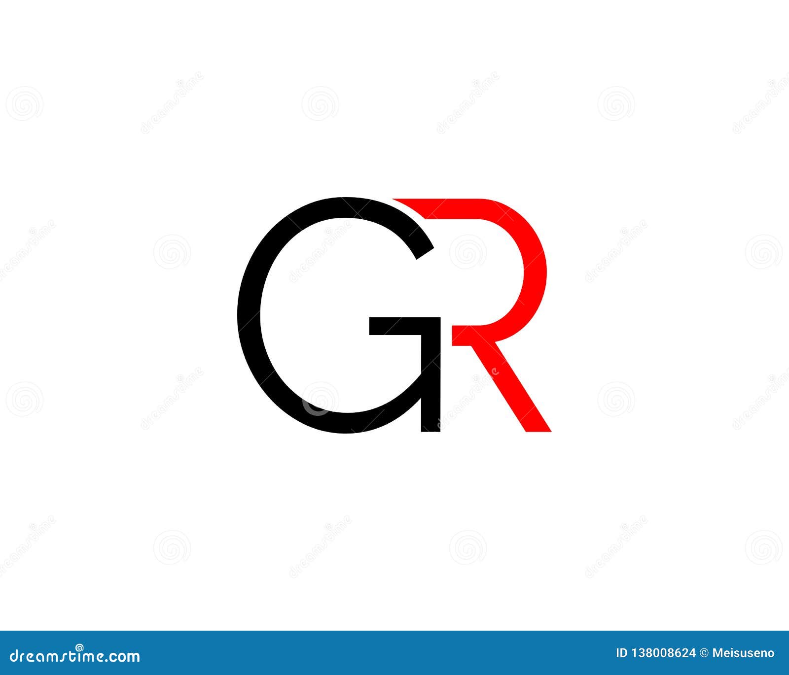 Initial Letter GR Logo Template Design Stock Vector - Illustration of ...
