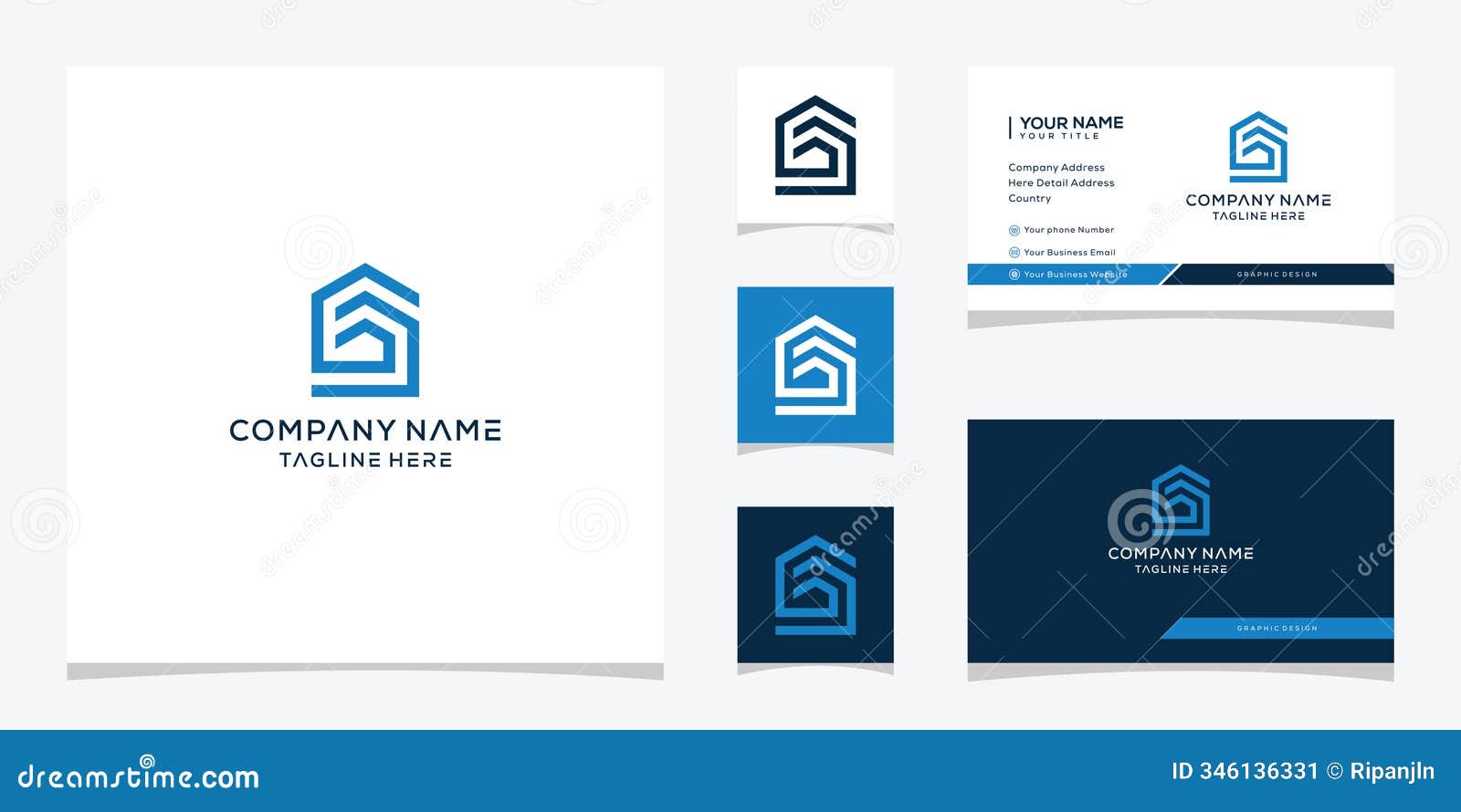 Letter GS Building Home House Logo Design Inspiration Stock ...