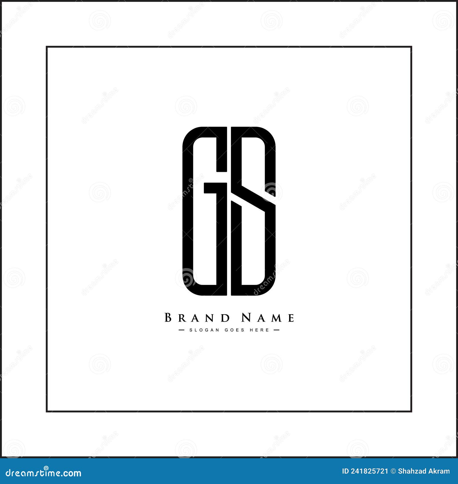 Initial Letter GS Logo - Minimal Business Logo for Alphabet G and S ...