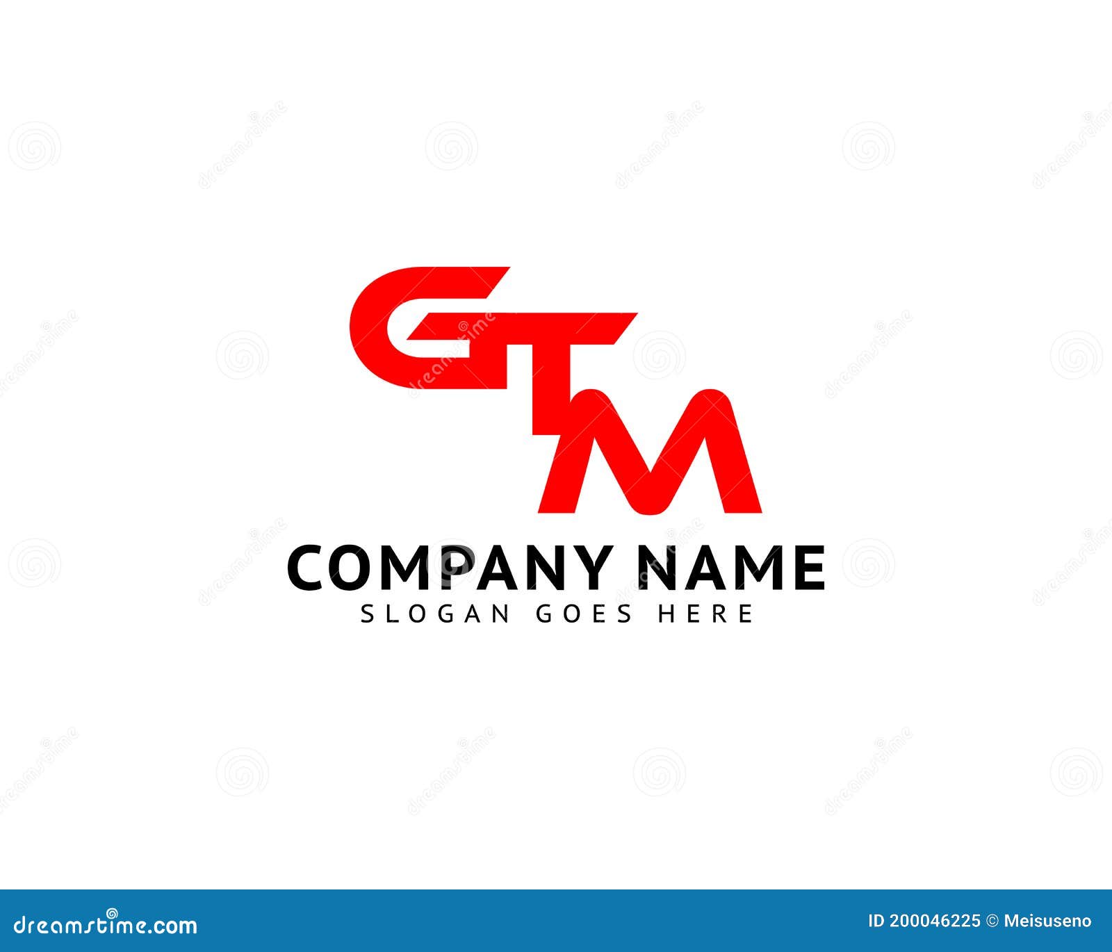 Initial Letter GTM Logo Design Template Stock Vector - Illustration of ...