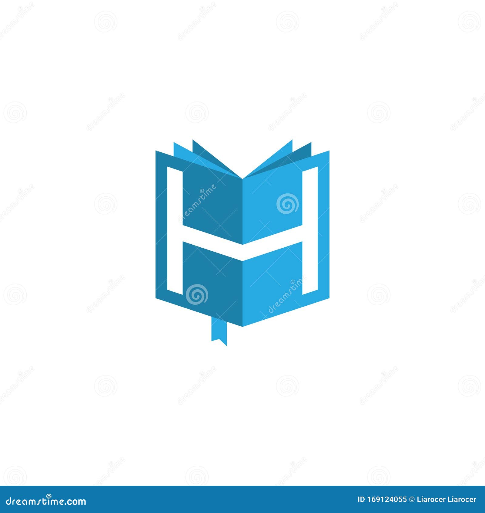 Initial Letter H Book Logo Vector Stock Vector - Illustration of ...