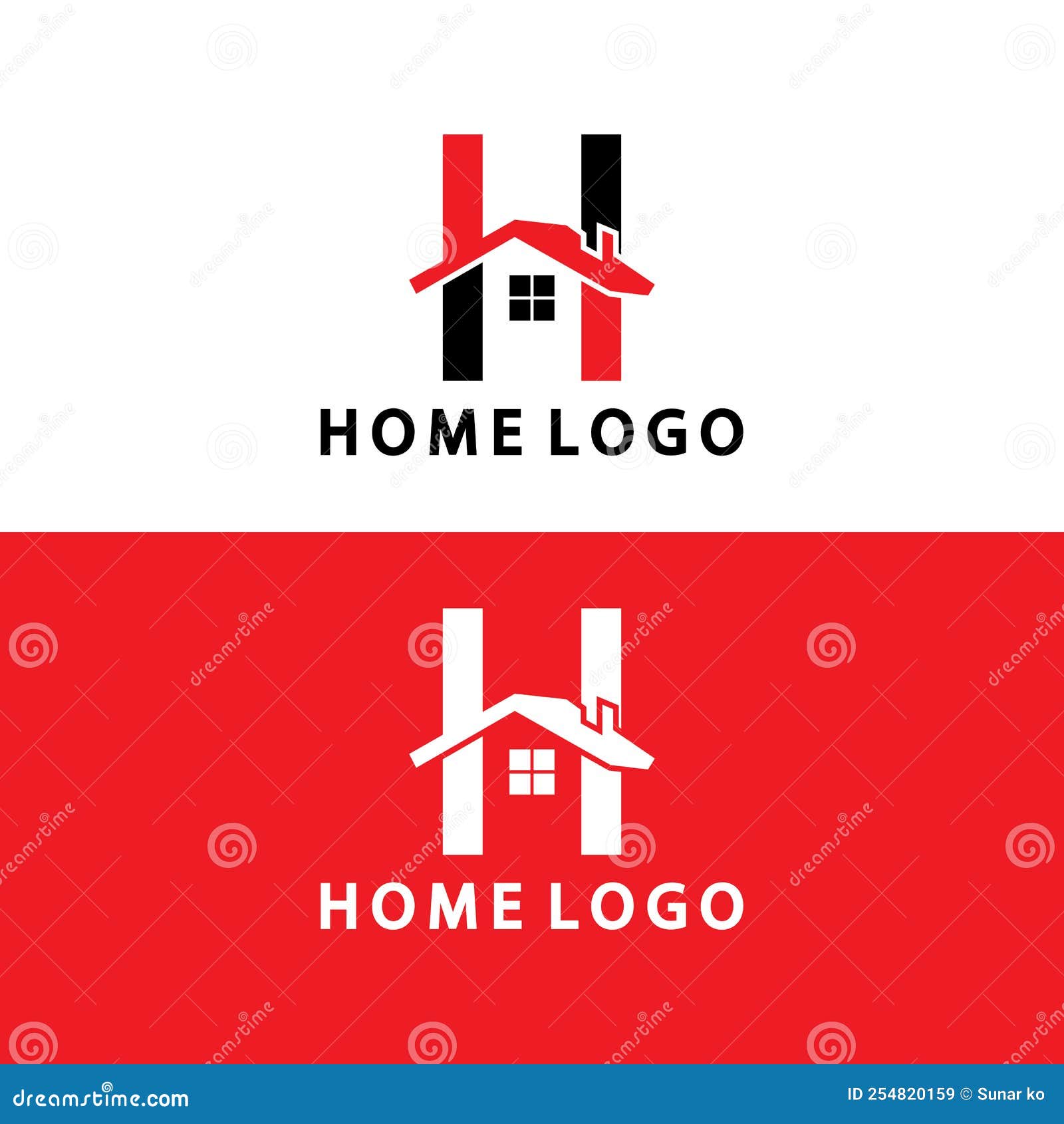 Initial Letter H Home Logo Icon Vector Illustration Design Stock Vector ...