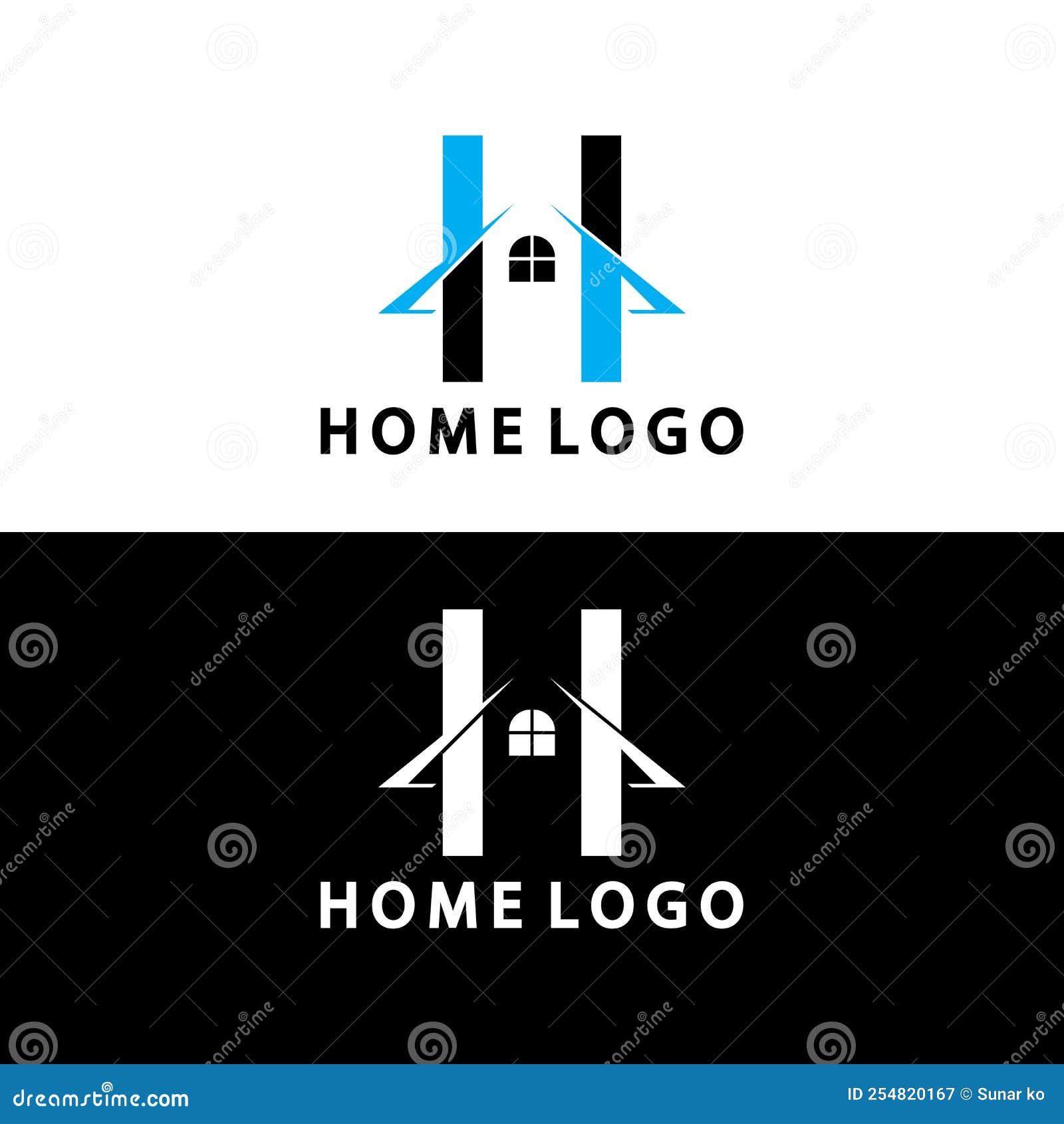 Initial Letter H Home Logo Icon Vector Illustration Design Stock Vector ...