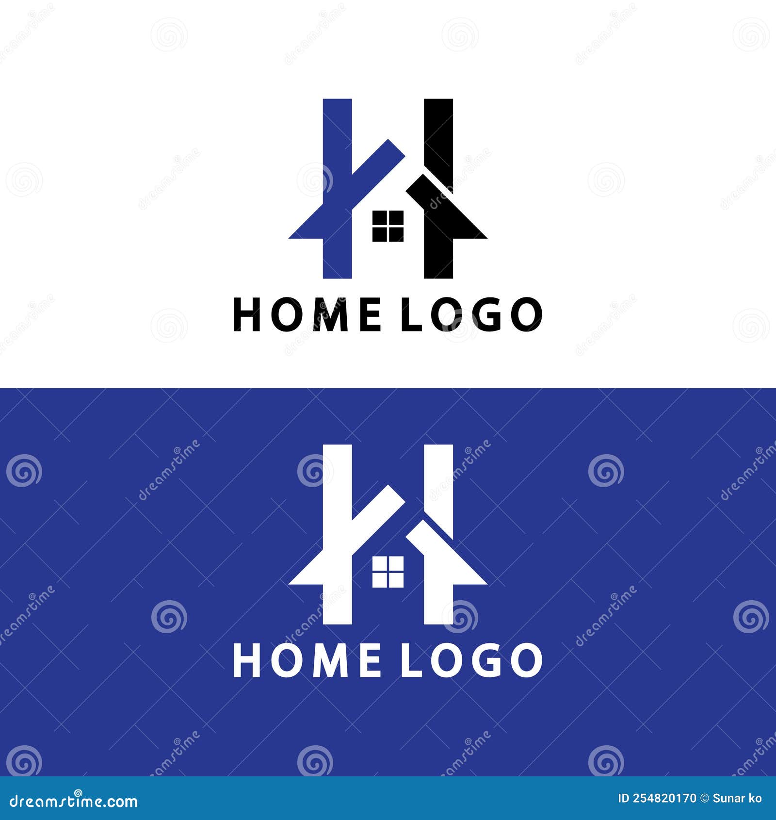 Initial Letter H Home Logo Icon Vector Illustration Design Stock Vector ...