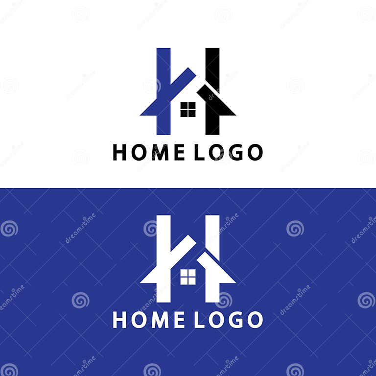 Initial Letter H Home Logo Icon Vector Illustration Design Stock Vector ...