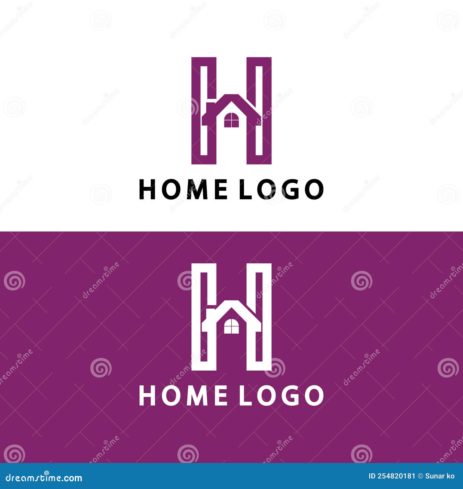 Initial Letter H Home Logo Icon Vector Illustration Design Stock Vector ...