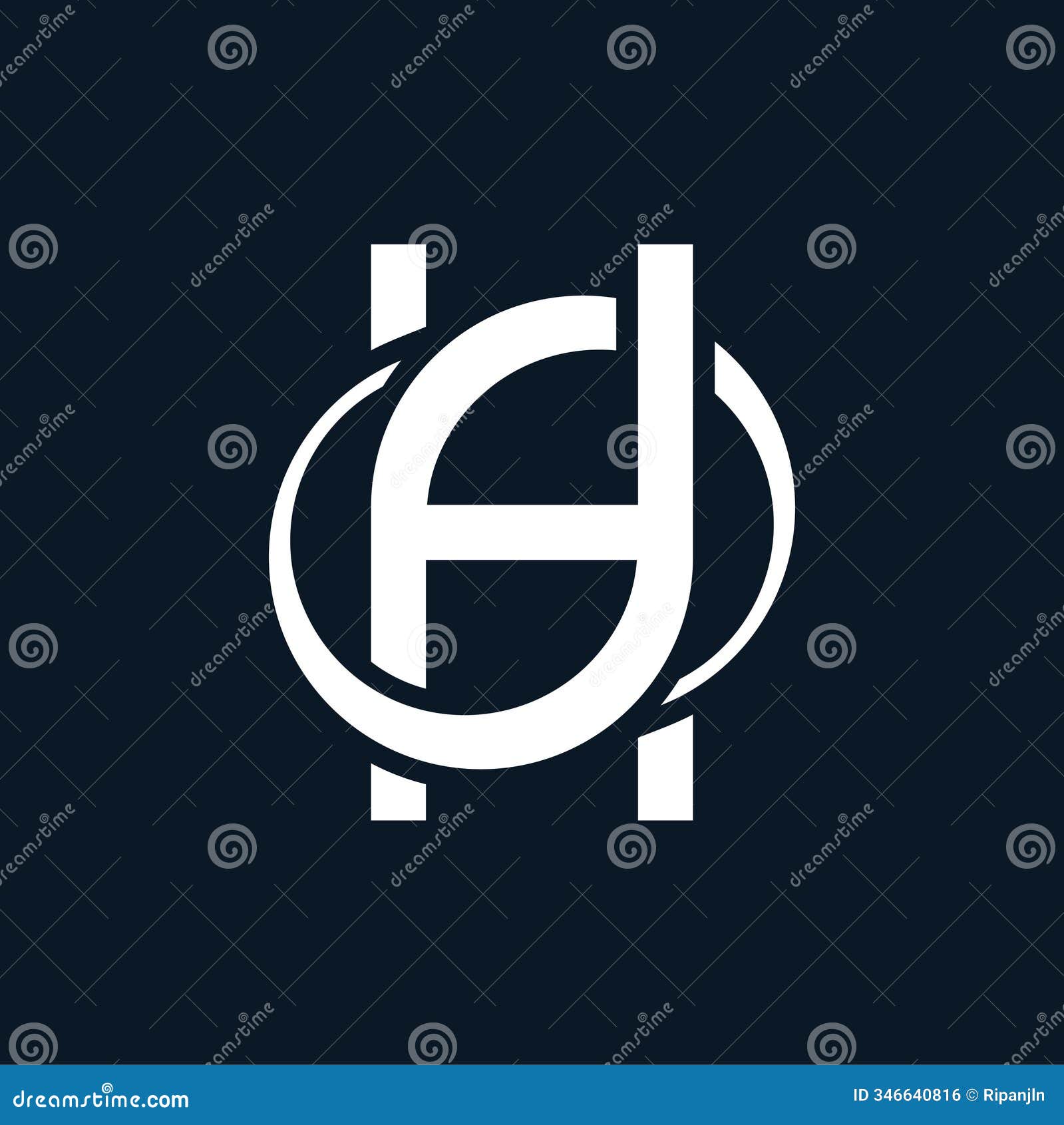 Letter H Infinity Loop Logo Design Vector Template Stock Illustration ...