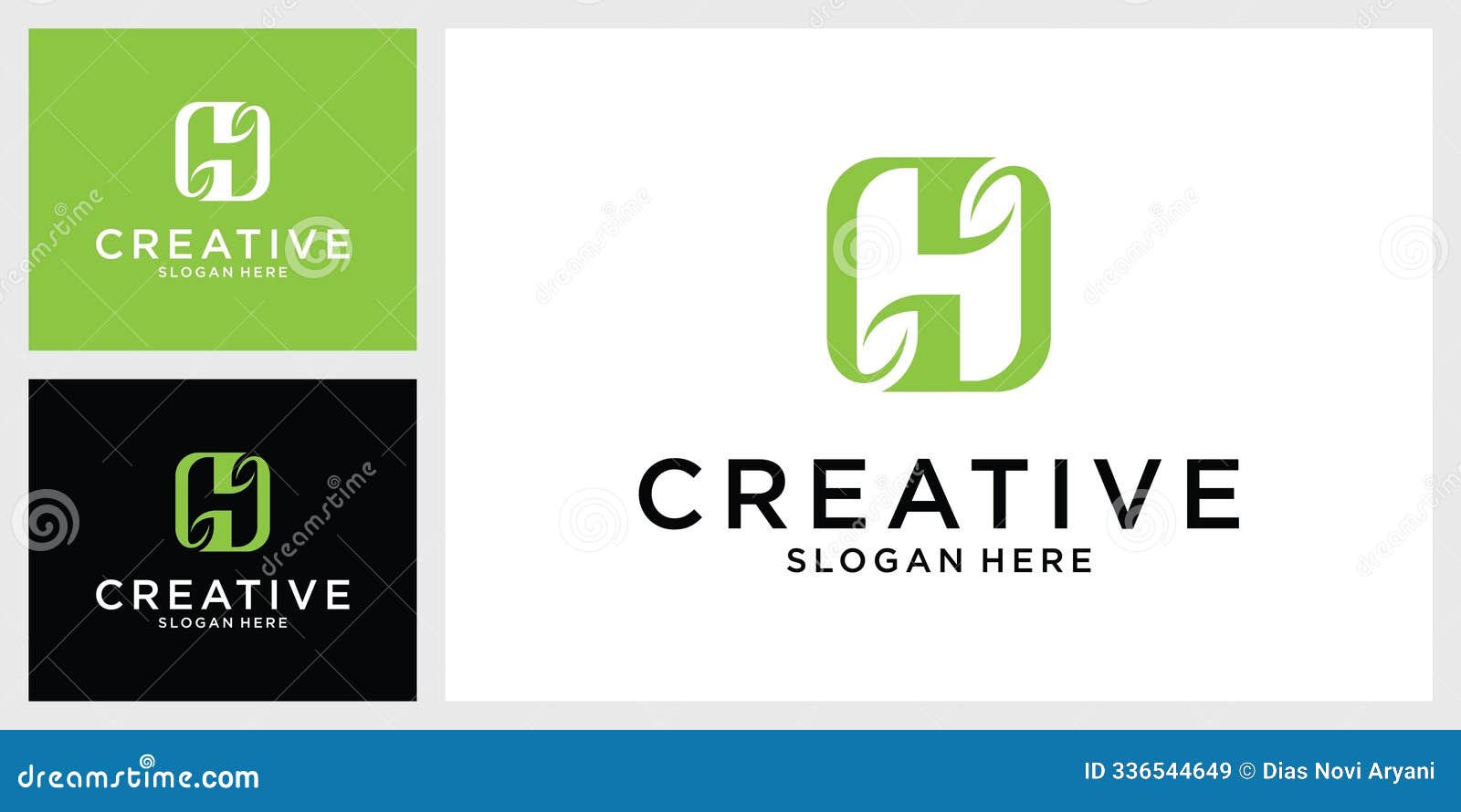 Initial Letter H Logo with Leaves Icon Stock Illustration ...