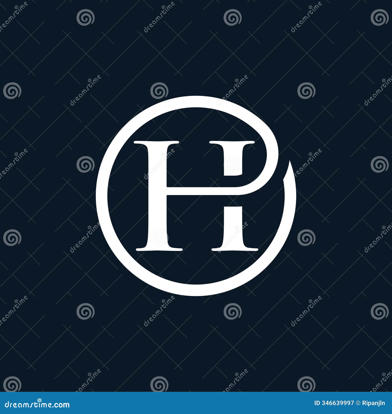 Initial Letter H Serif Font Logo Design Inspiration Stock Illustration ...