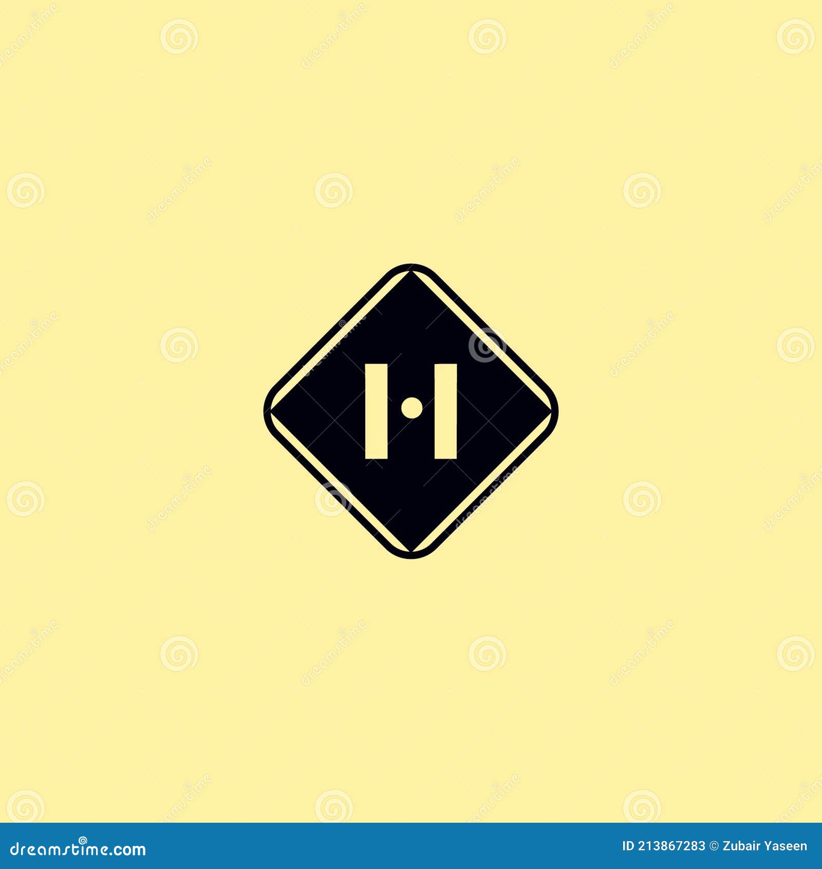 Initial Letter H Square Shape Vector Monogram Logo Stock Vector ...