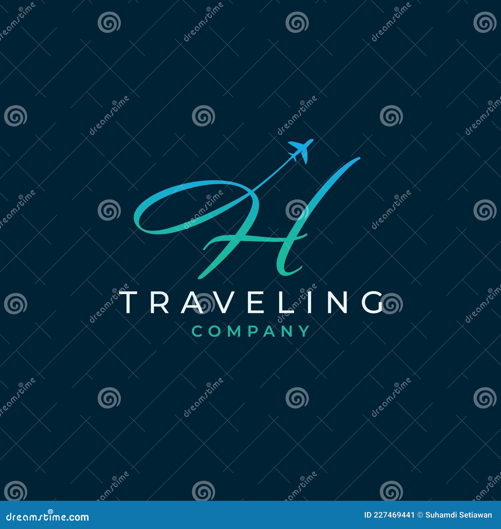 Initial Letter H Travel Logo Design Stock Vector - Illustration of icon ...
