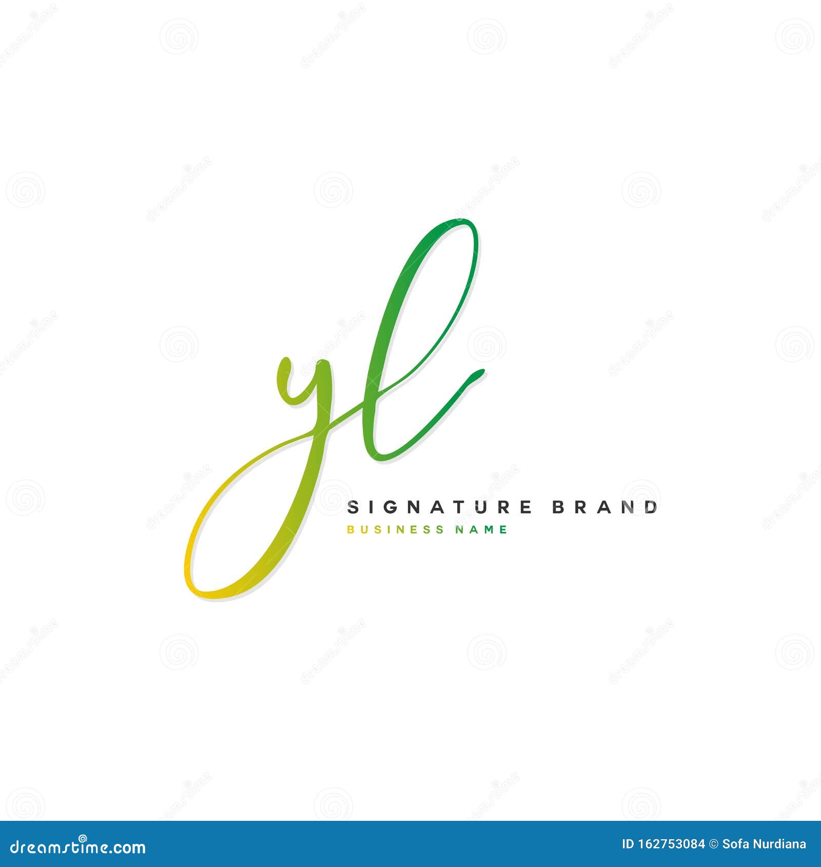 Y L YL Initial Letter Handwriting and Signature Logo Concept Design ...