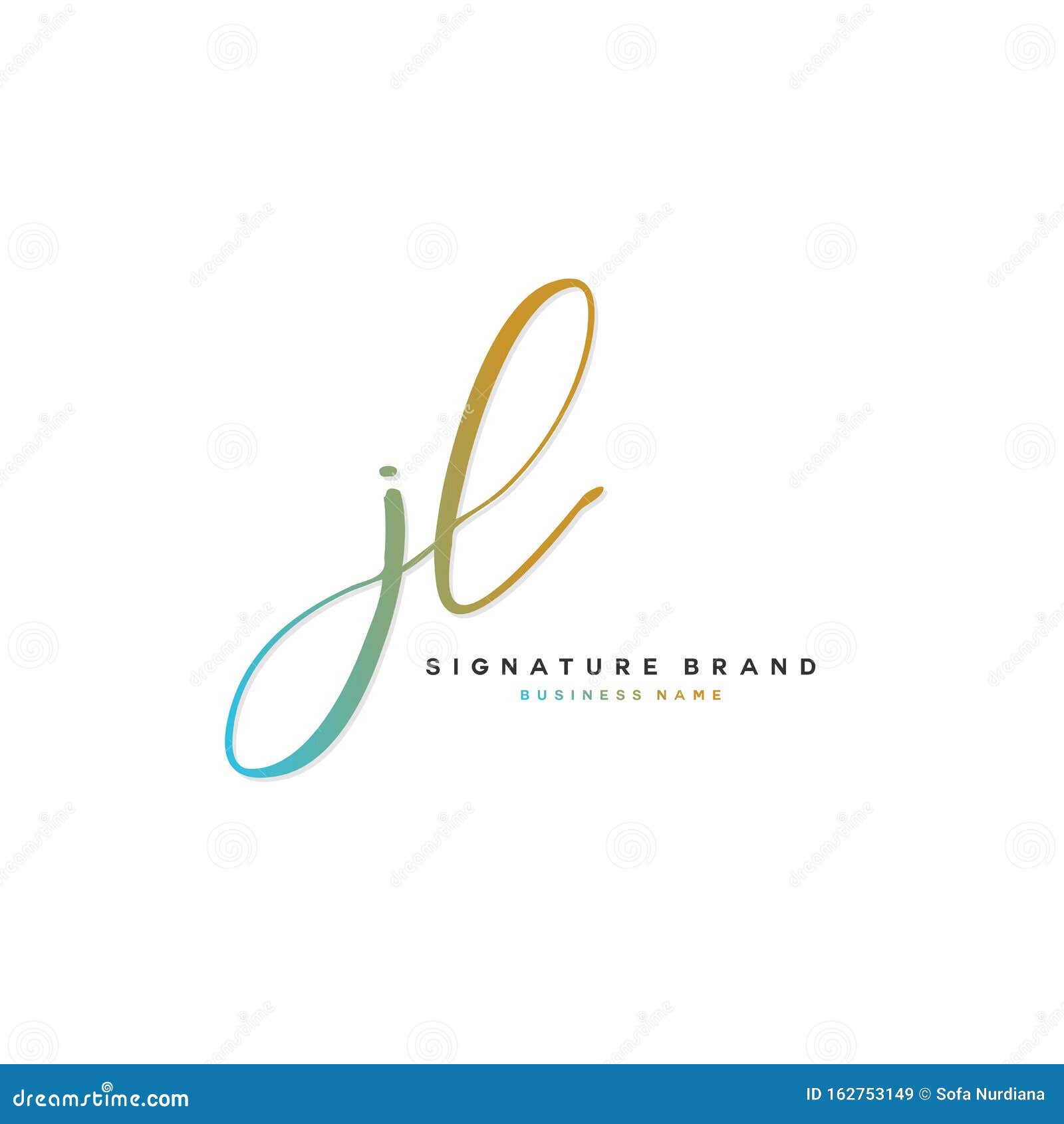 J L JL Initial Letter Handwriting and Signature Logo Concept Design ...