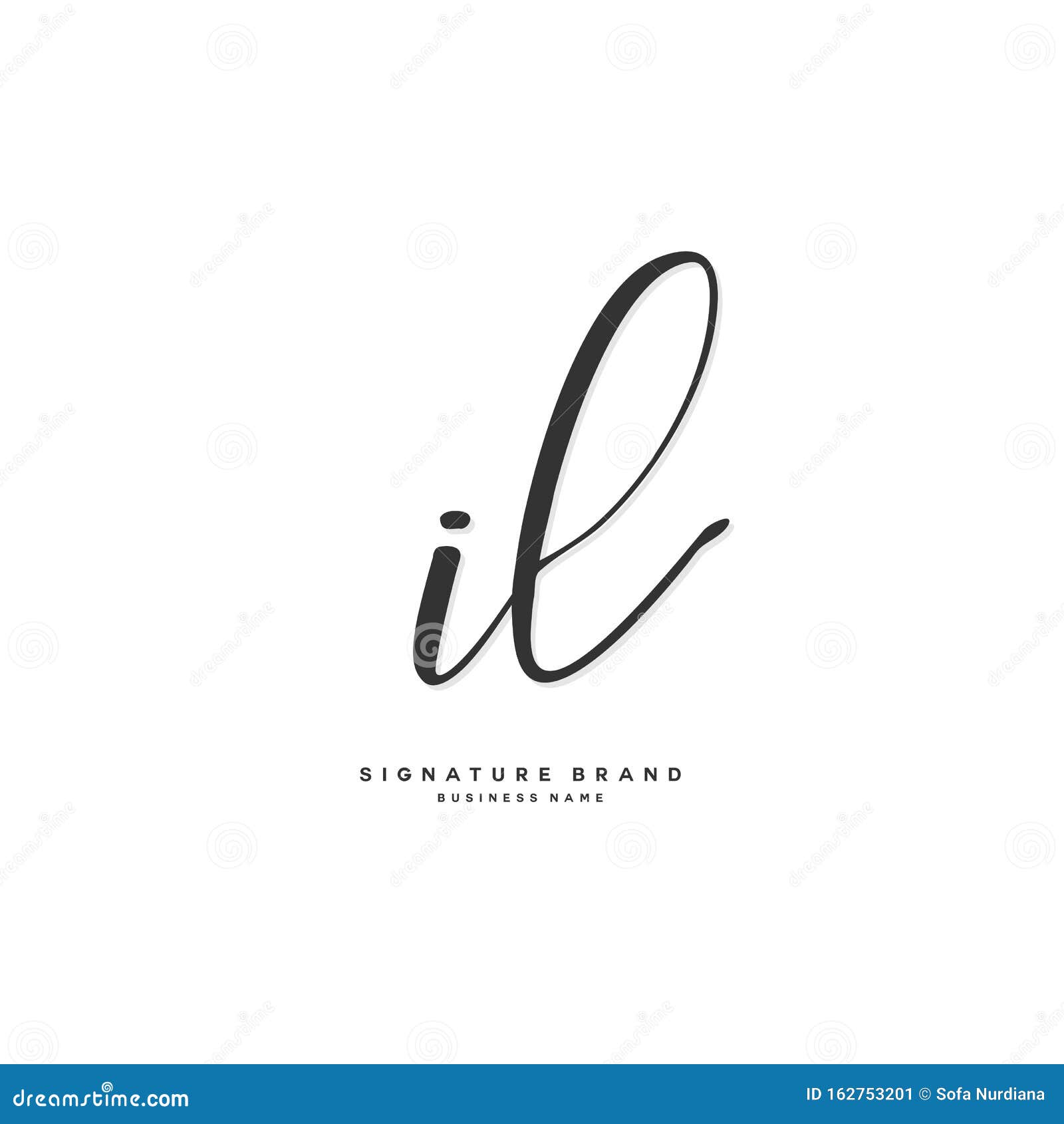 I L IL Initial Letter Handwriting and Signature Logo Concept Design ...
