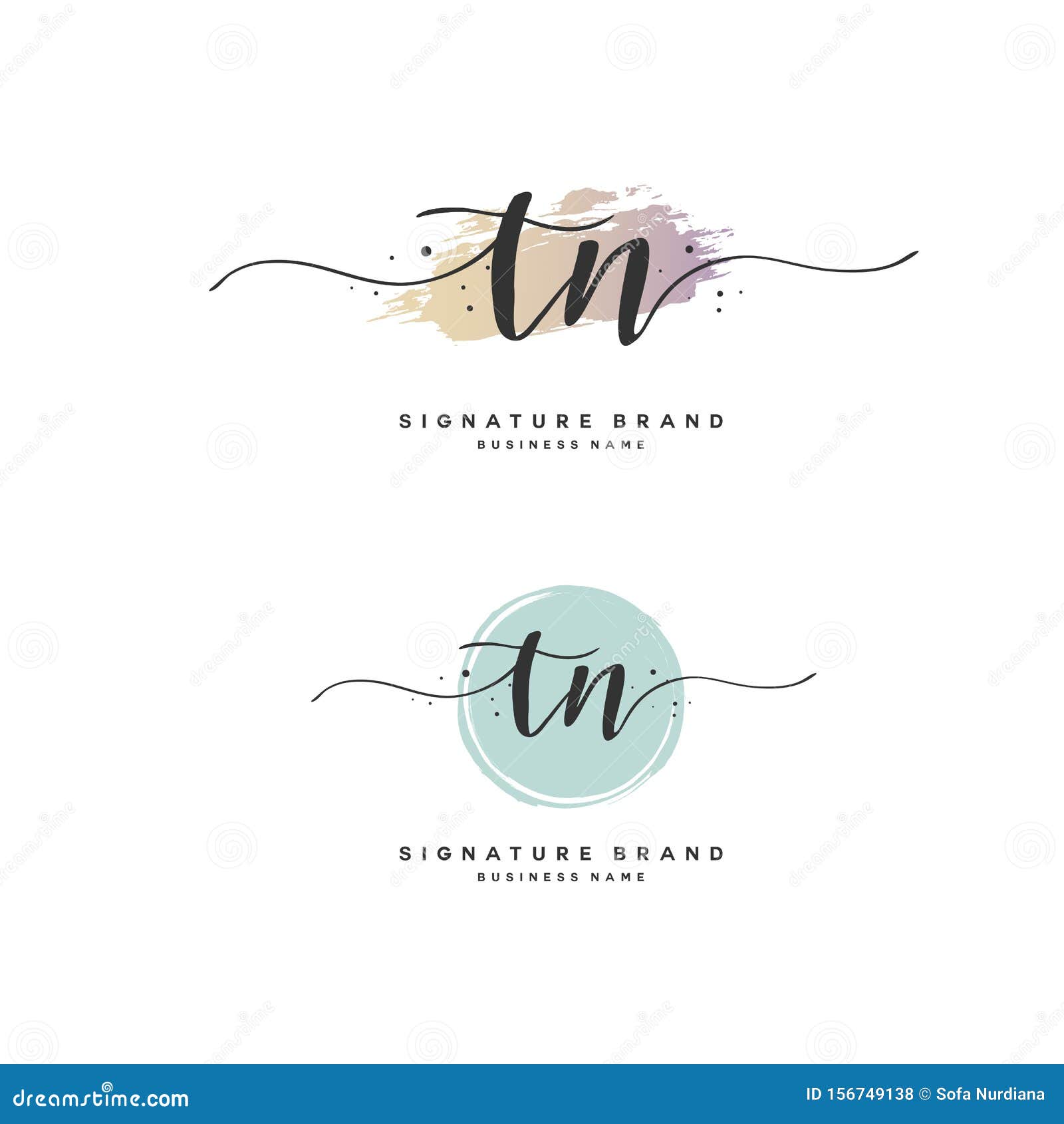TN Initial Letter Handwriting and Signature Logo. a Concept Handwriting ...