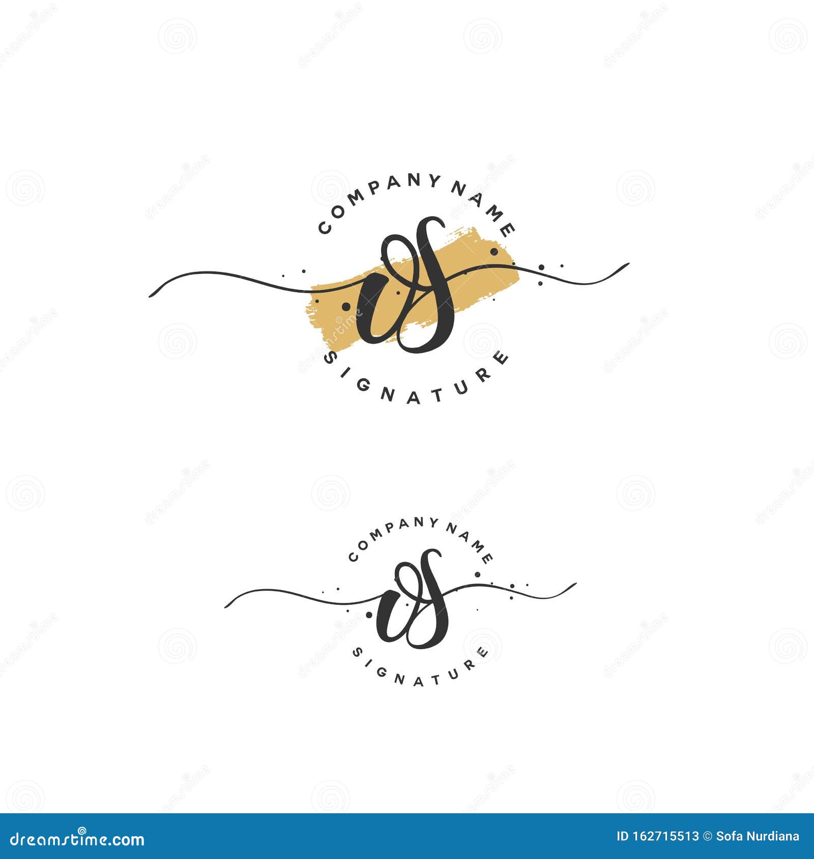O S OS Initial Letter Handwriting and Signature Logo. a Concept ...