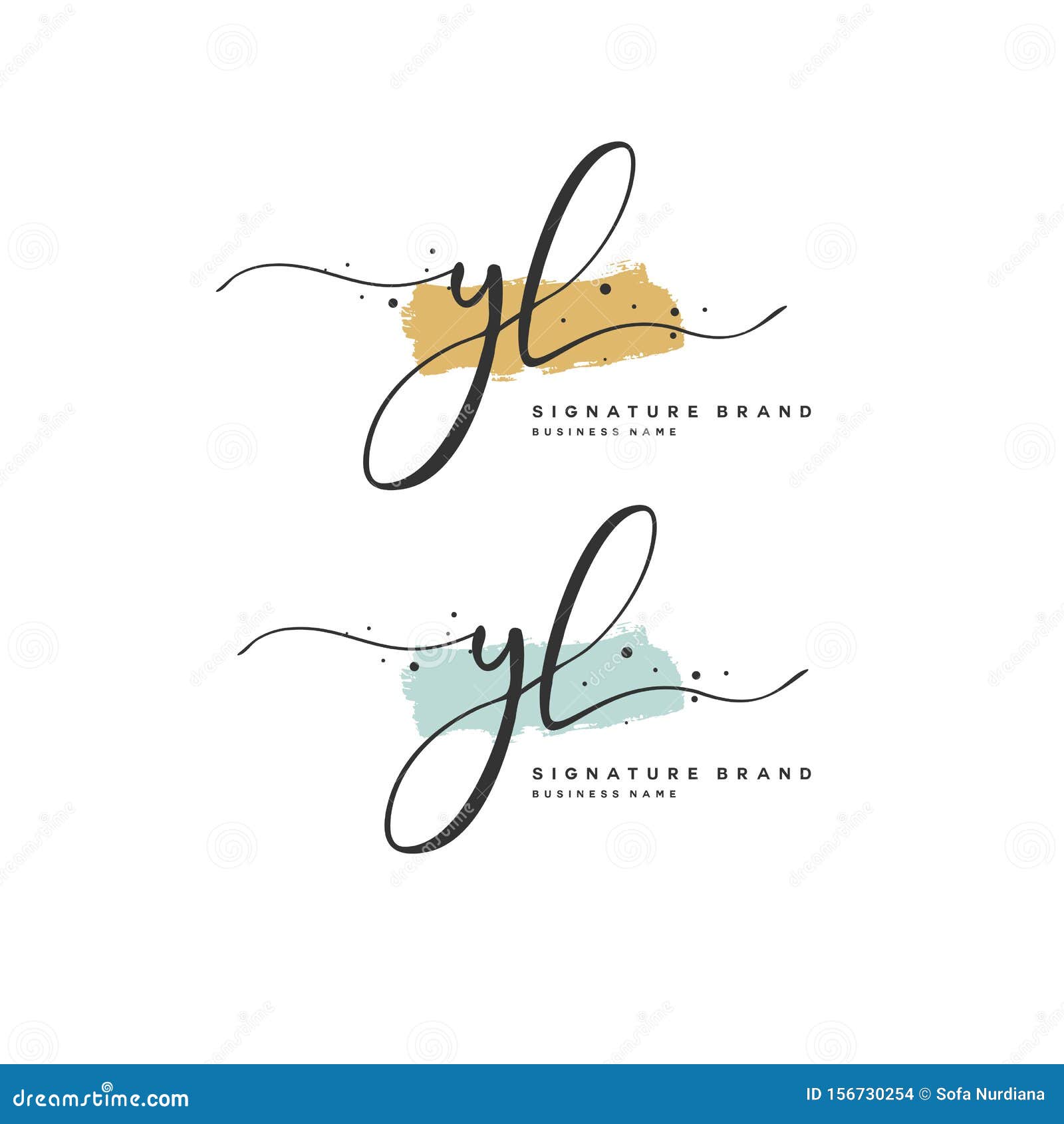 YL Initial Letter Handwriting and Signature Logo. a Concept Handwriting ...