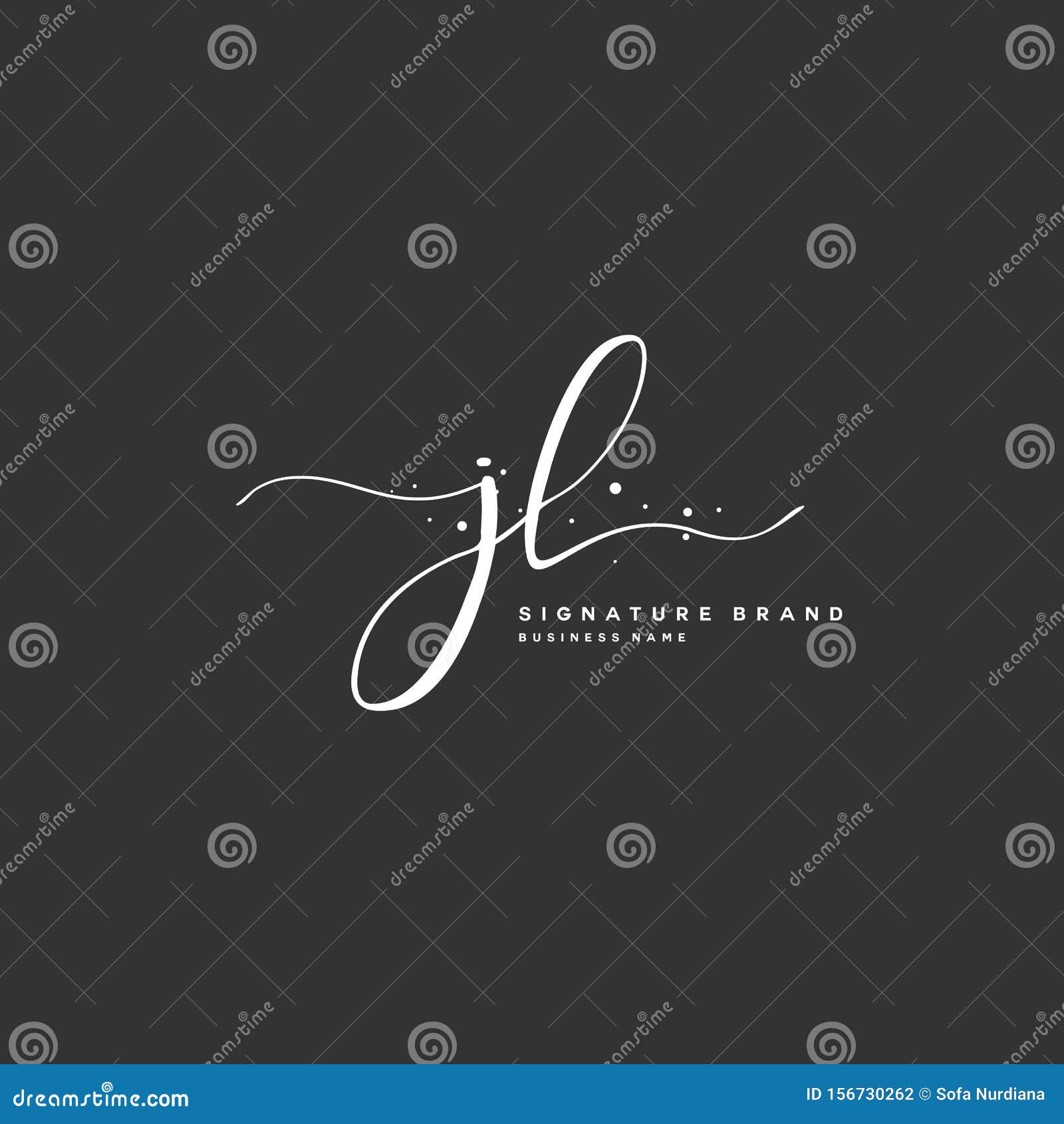 JL Initial Letter Handwriting and Signature Logo. a Concept Handwriting ...
