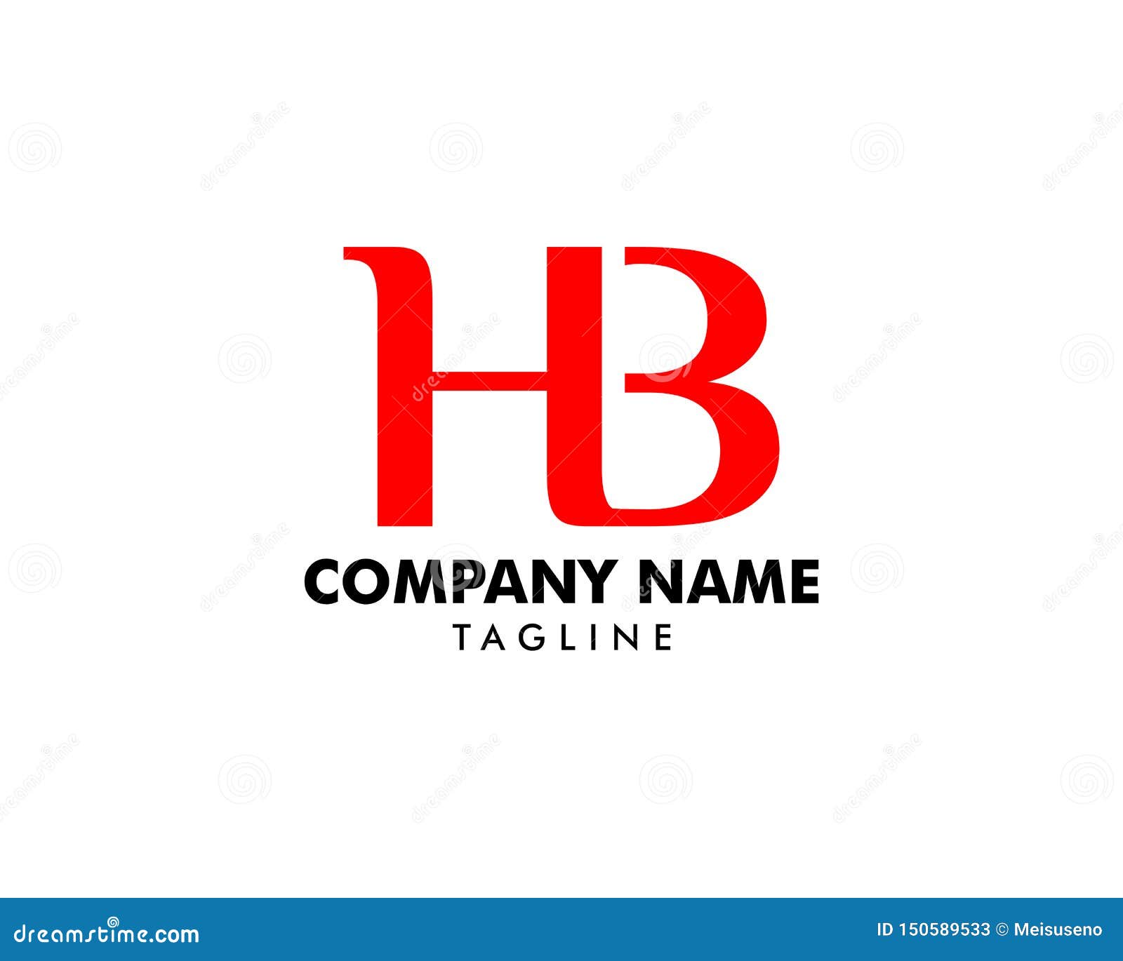 Initial Letter HB Logo Template Design Stock Vector - Illustration of ...
