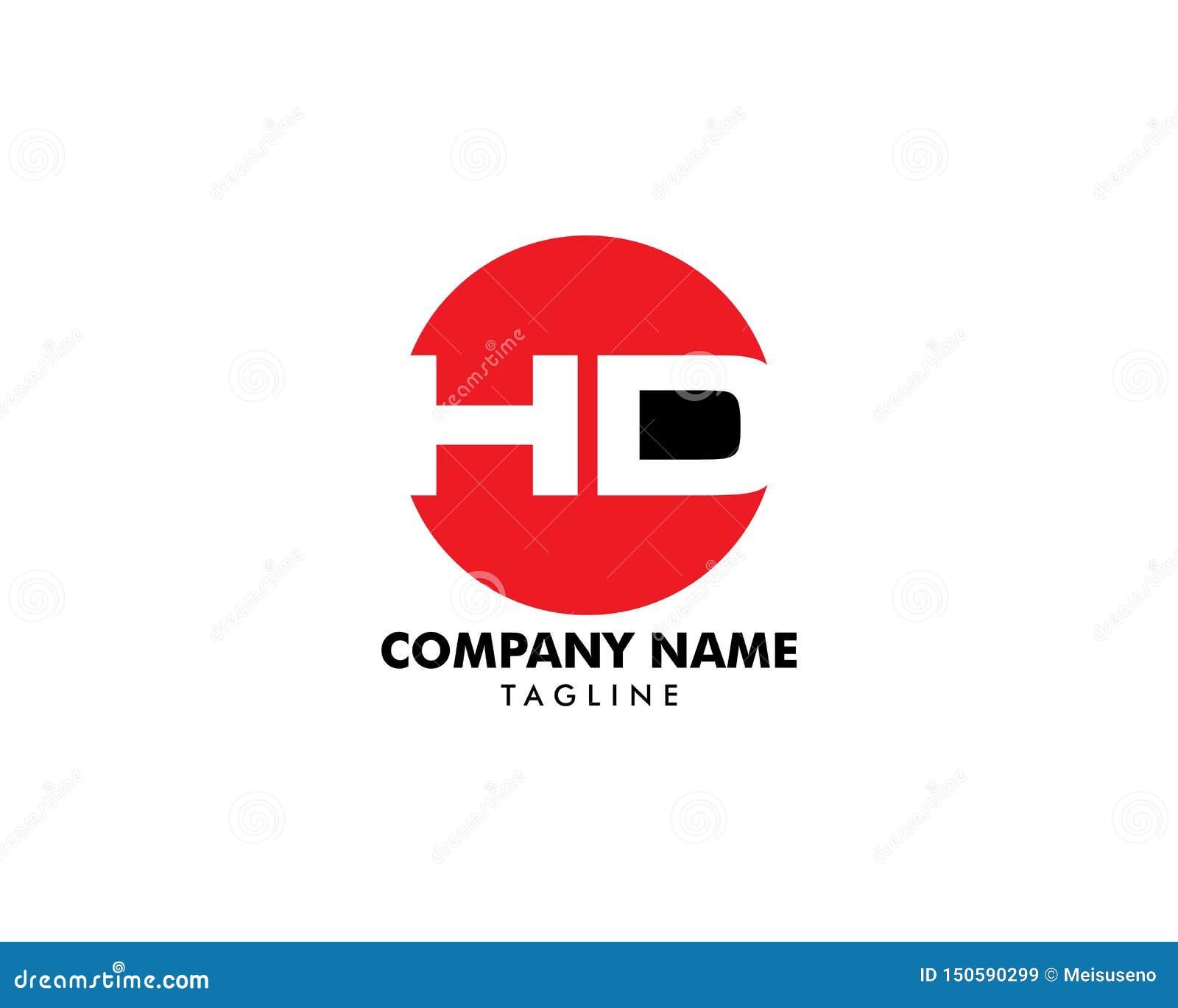 Initial Letter HD Logo Template Design Stock Vector - Illustration of ...