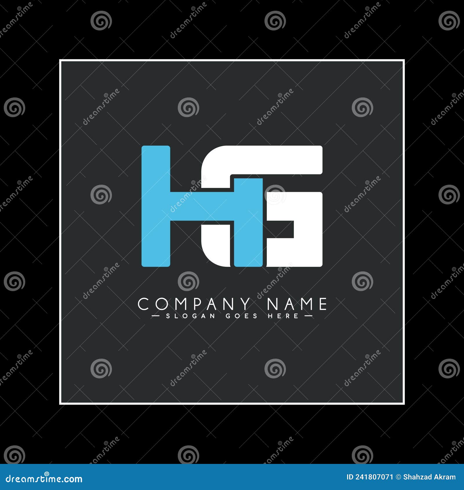 Initial Letter HG Logo, Minimal Alphabet Logo Stock Vector ...
