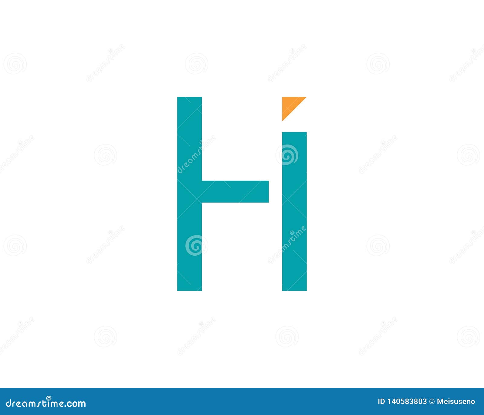 Initial Letter HI Logo Template Design Stock Vector - Illustration of ...
