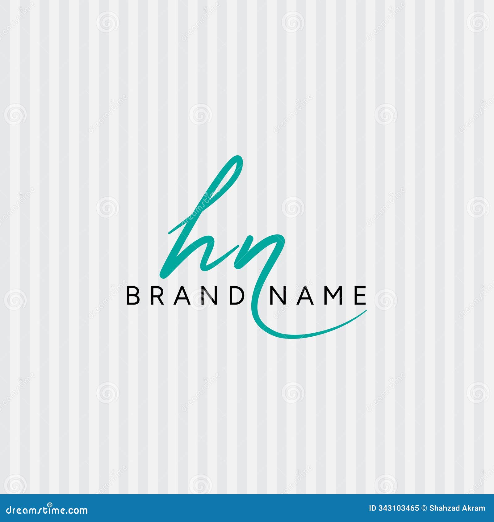 Initial Letter HN Vector Logo Template in Handwritten Signature Style ... Initial Letter HN Vector Logo Template in Handwritten Signature Style ...