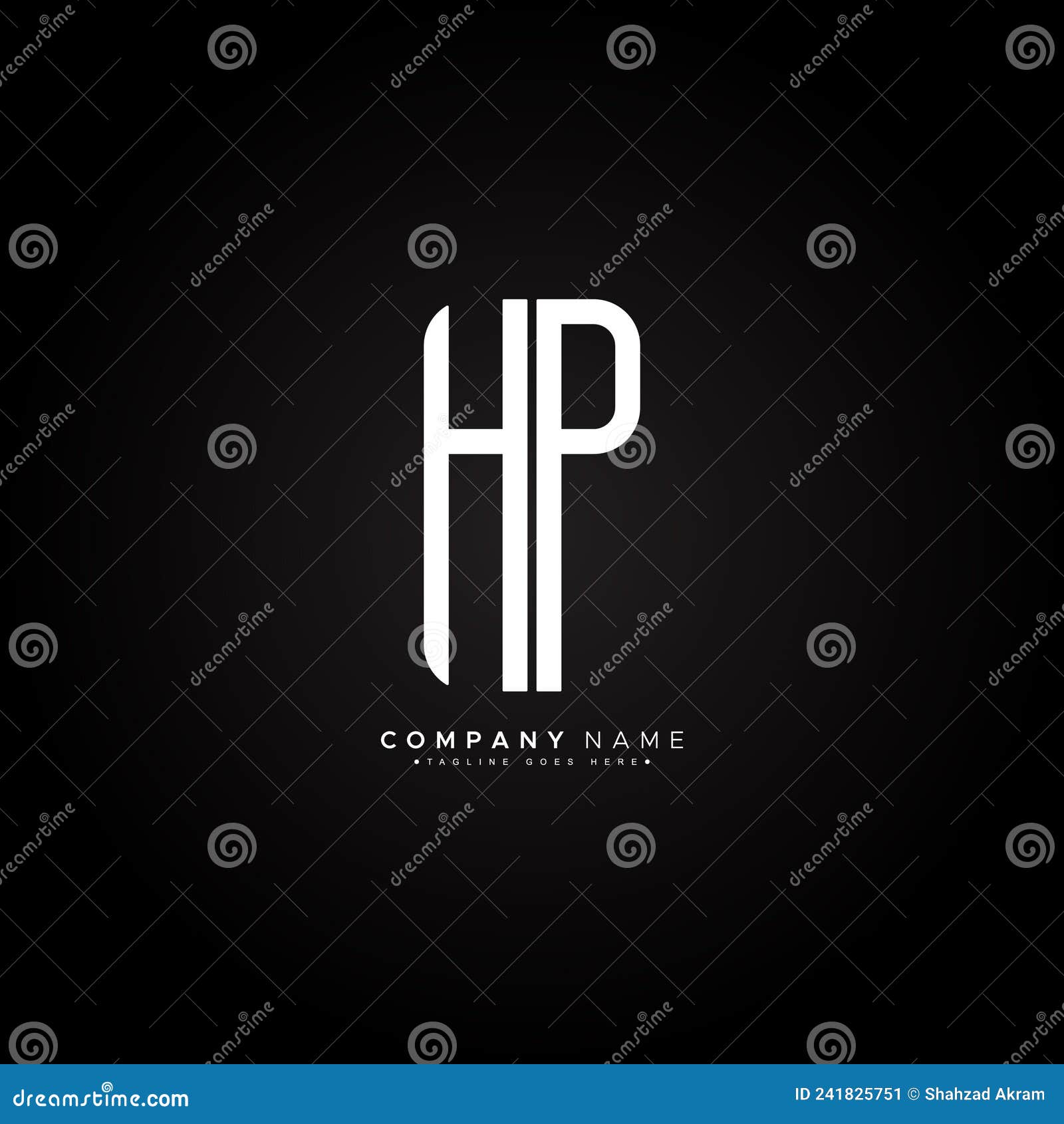 Initial Letter HP Logo - Simple Business Logo Stock Vector ...