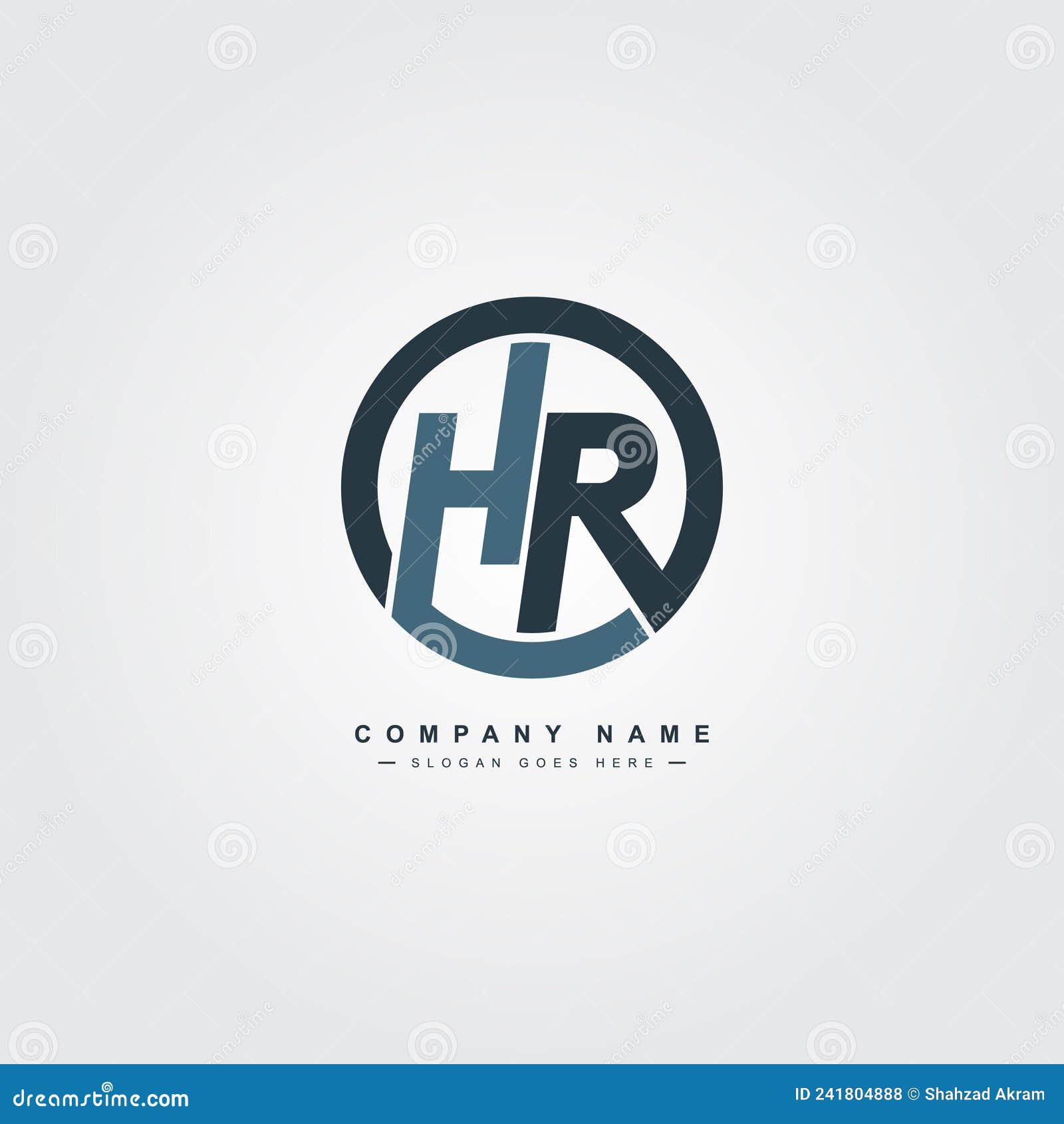 Initial Letter HR Logo, Simple Alphabet Logo Stock Vector ...
