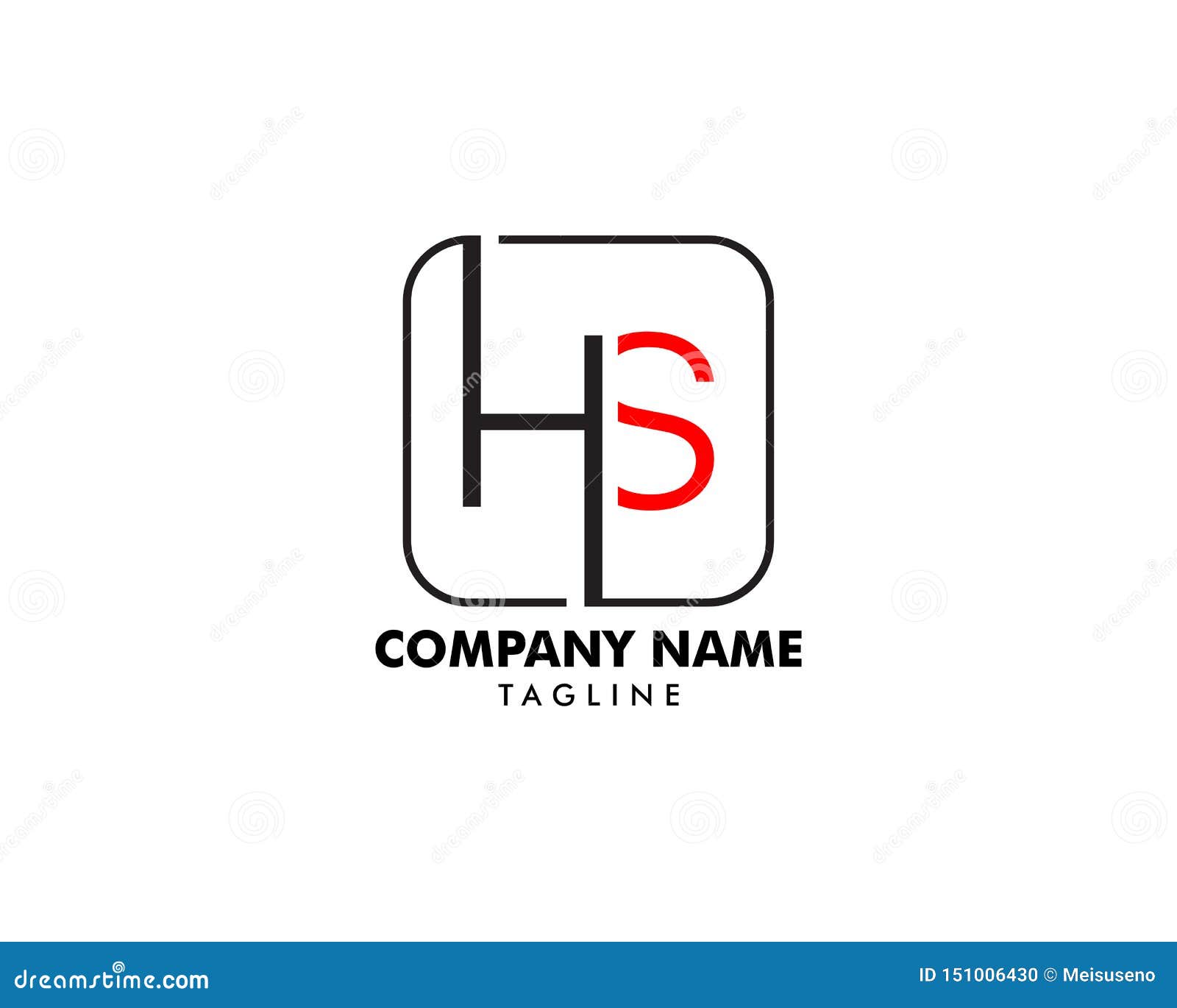 Initial Letter HS Logo Template Design Stock Vector - Illustration of ...
