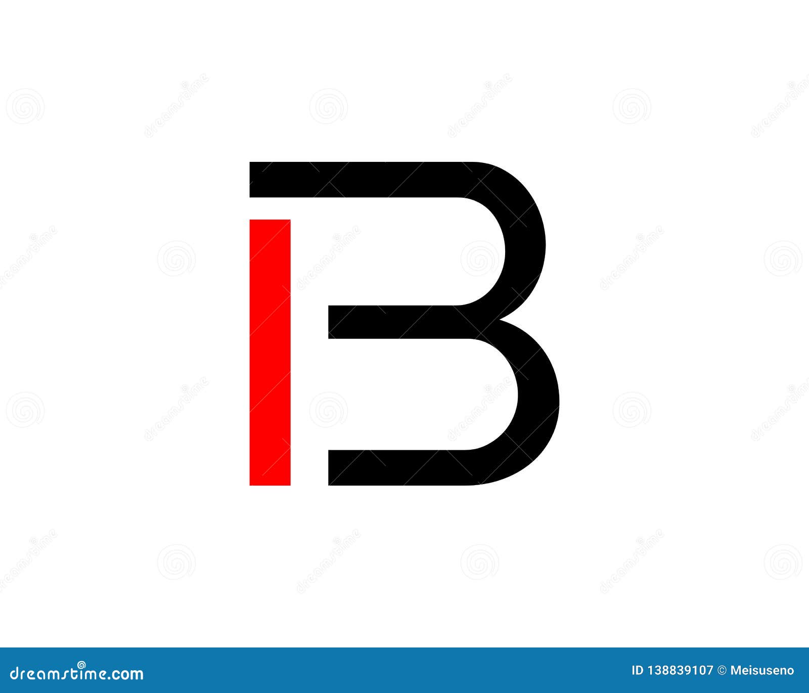 Initial Letter IB Logo Template Design Stock Vector - Illustration of ...