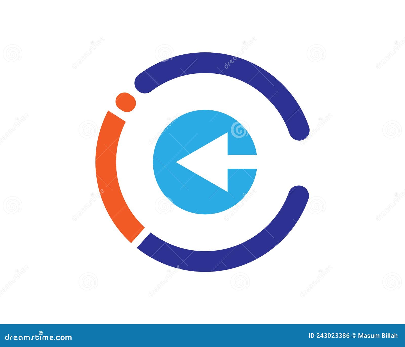 Initial Letter IC Modern Linked Circle Round Logo Design. Stock Vector ...