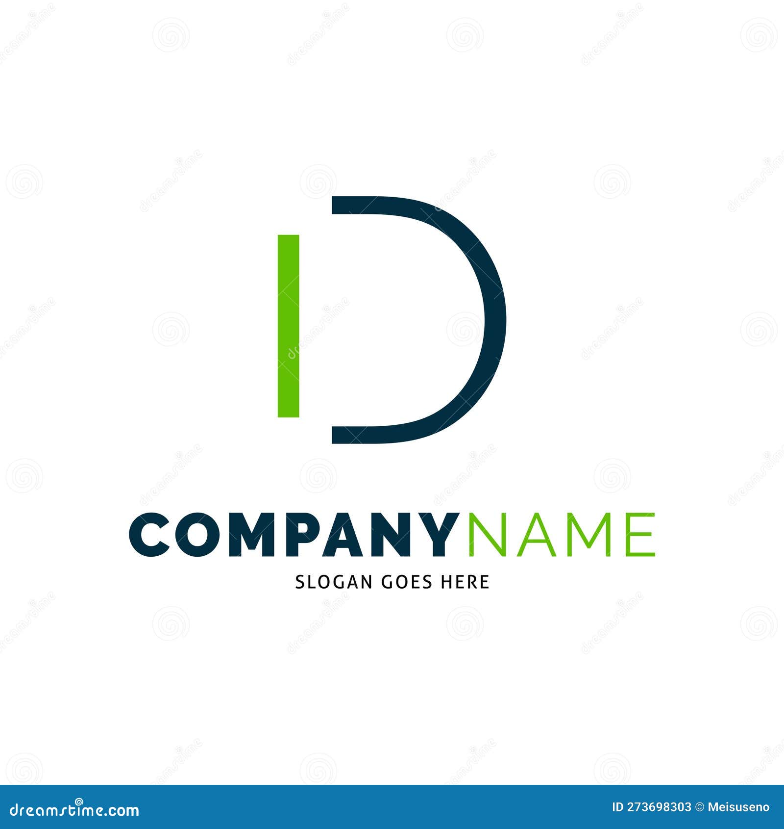 Initial Letter ID Icon Vector Logo Template Illustration Design Stock ...