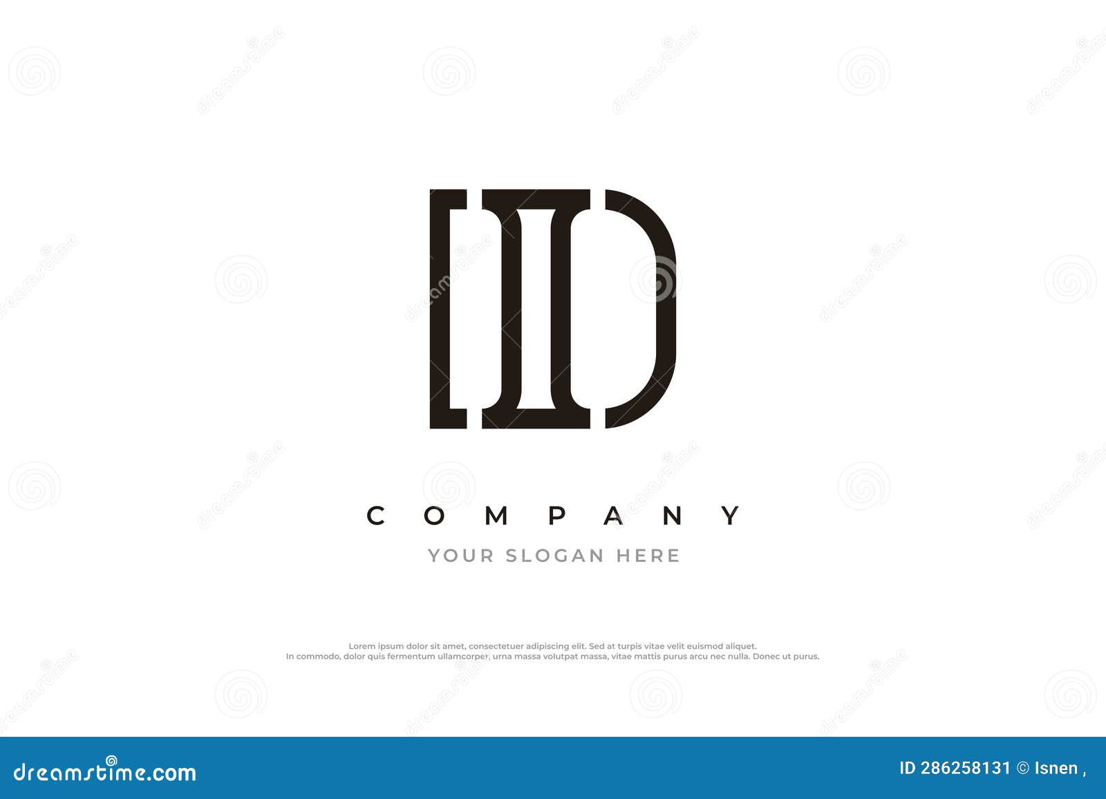 Initial Letter ID Monogram Logo or DI Logo Design Stock Vector ...