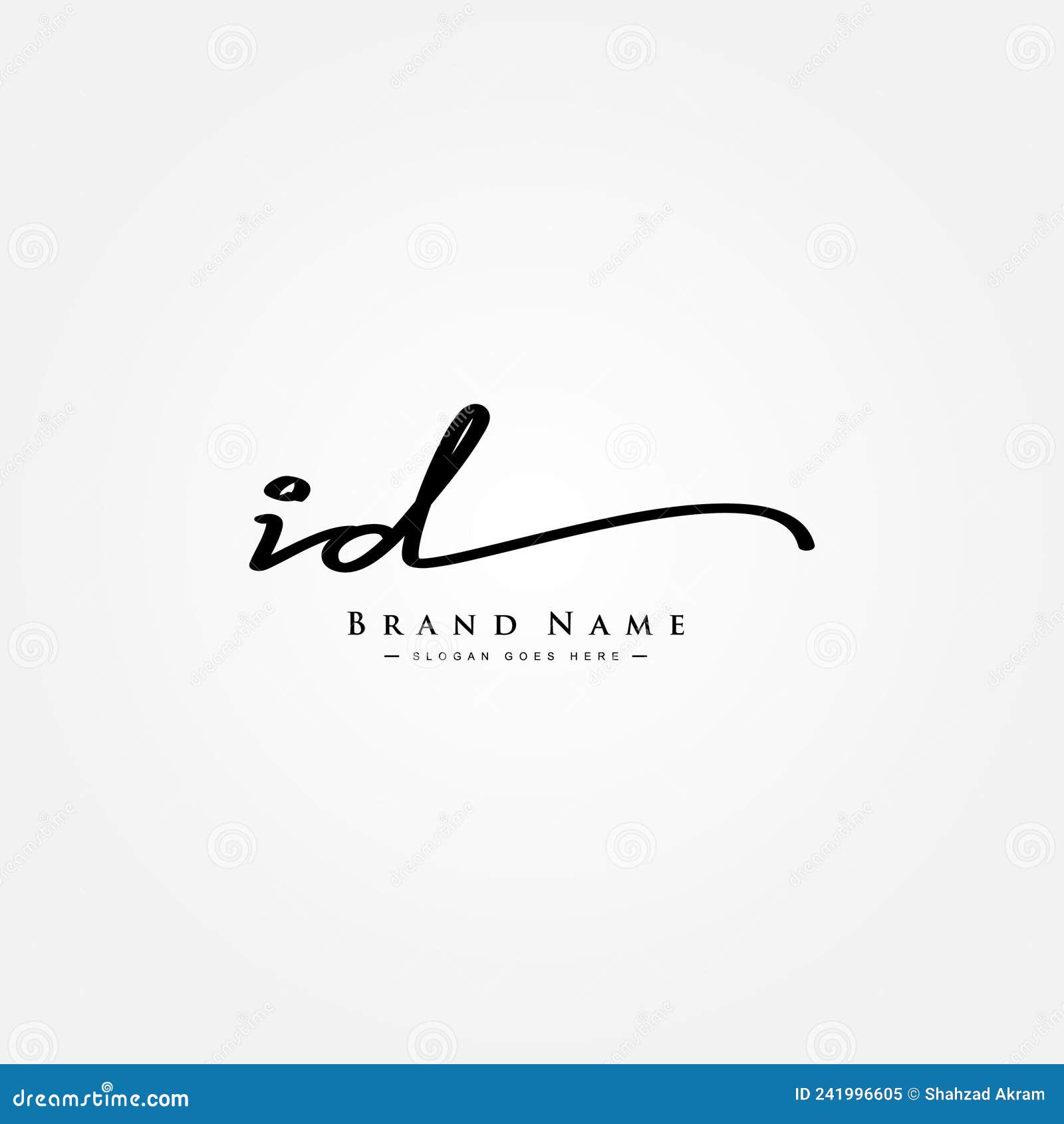 Initial Letter ID Logo - Handwritten Signature Logo Stock Vector ...