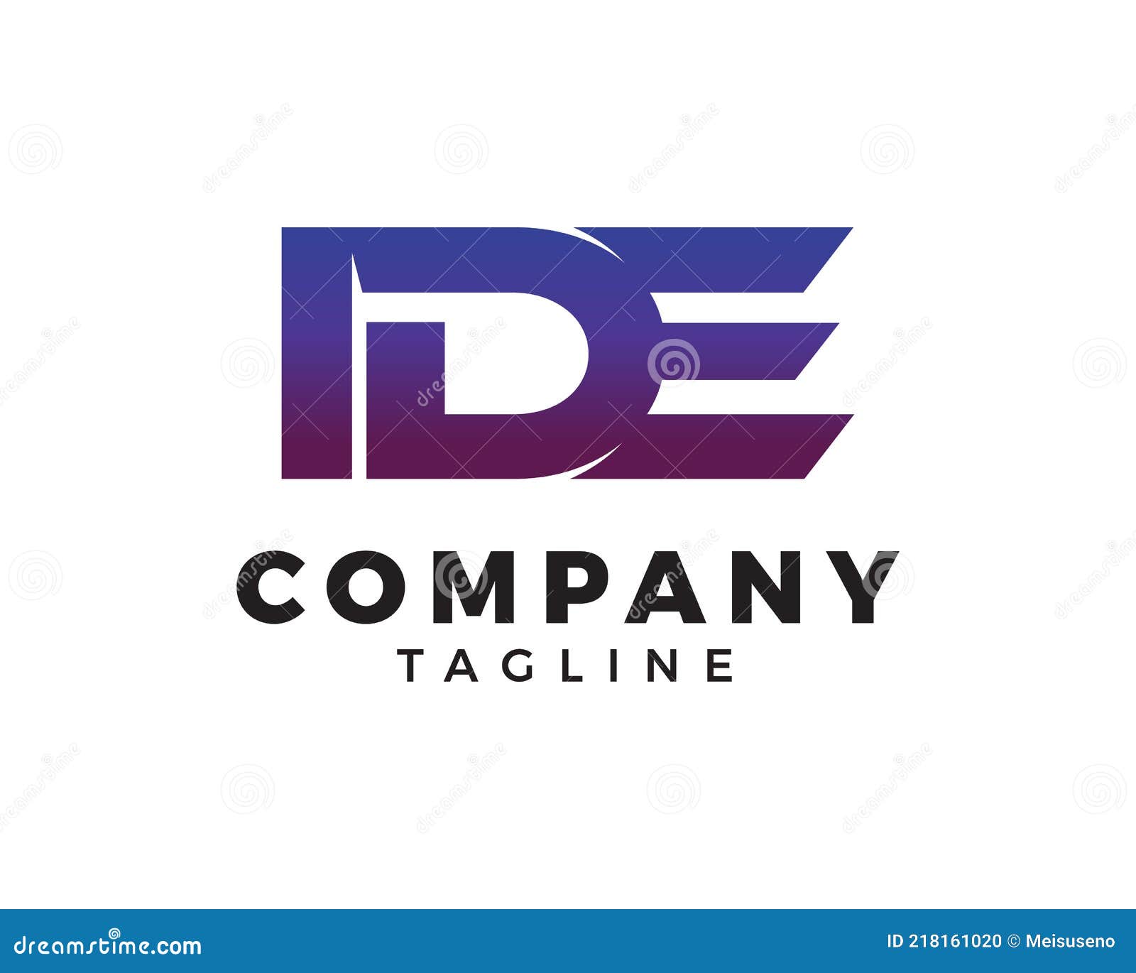 Initial Letter IDE Logo Template Design Stock Vector - Illustration of ...