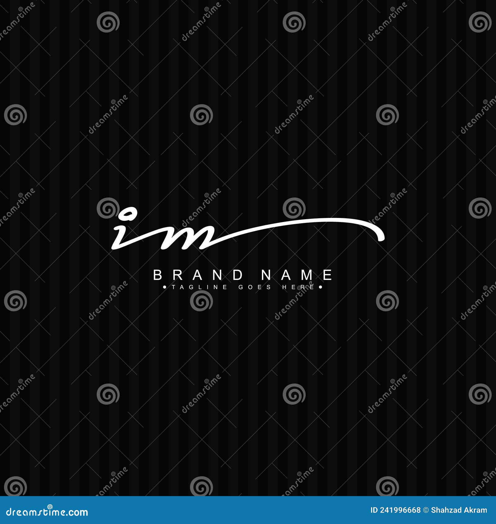 Initial Letter IM Logo - Hand Drawn Signature Logo Stock Vector ...