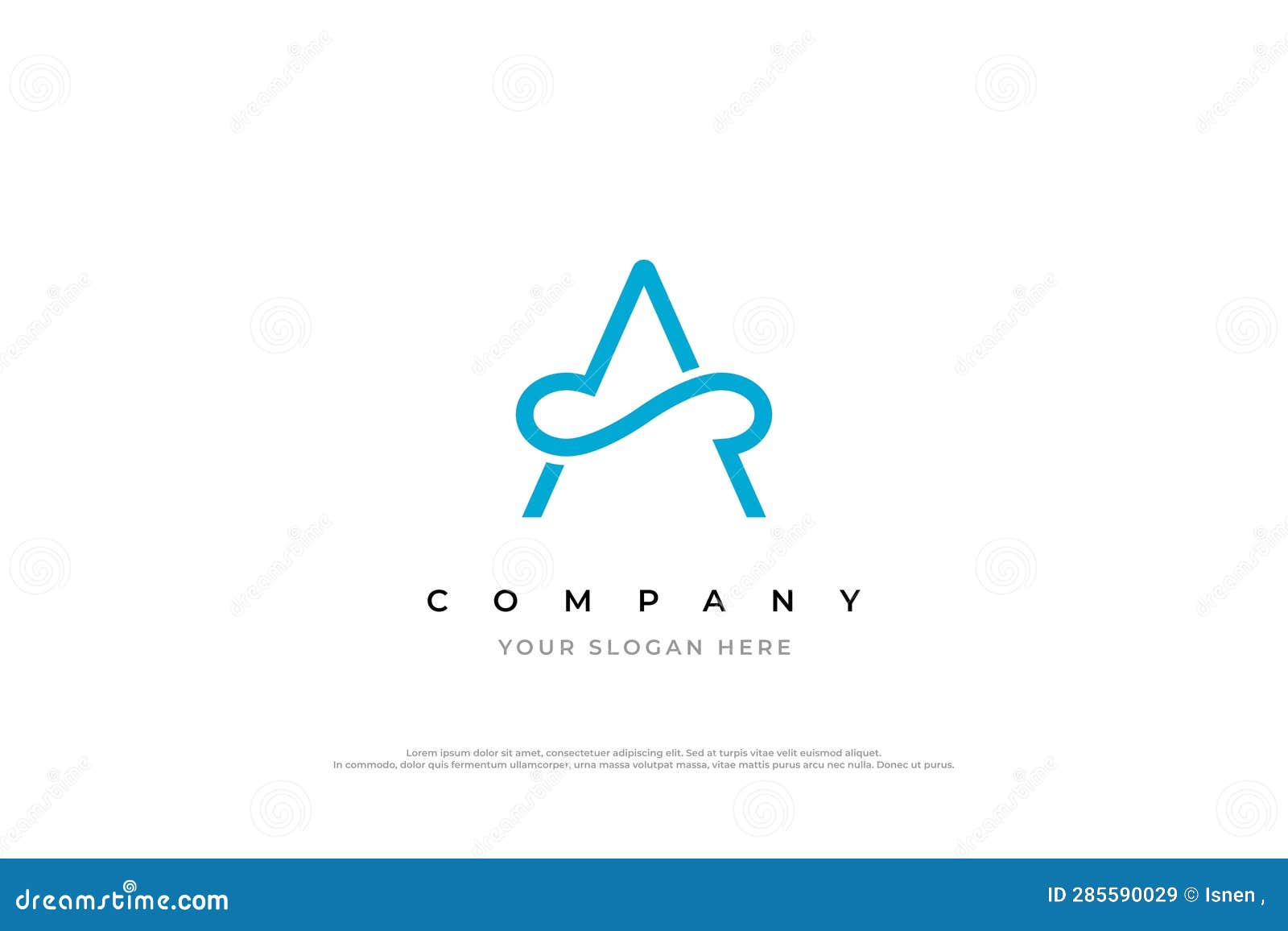 Initial Letter a Infinity Logo Design Vector Stock Vector ...